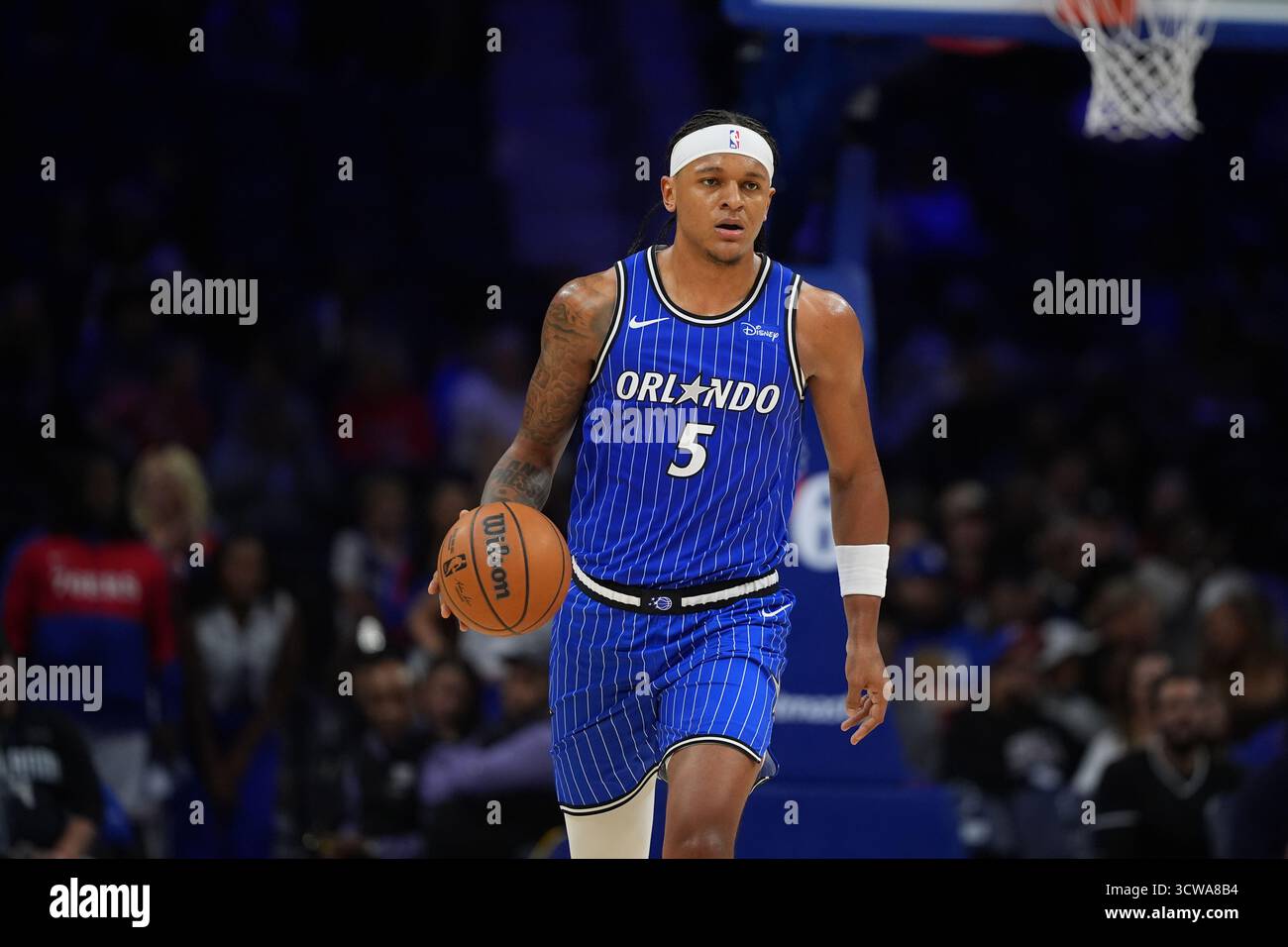 Orlando Magic's Paolo Banchero plays during a preseason NBA basketball ...