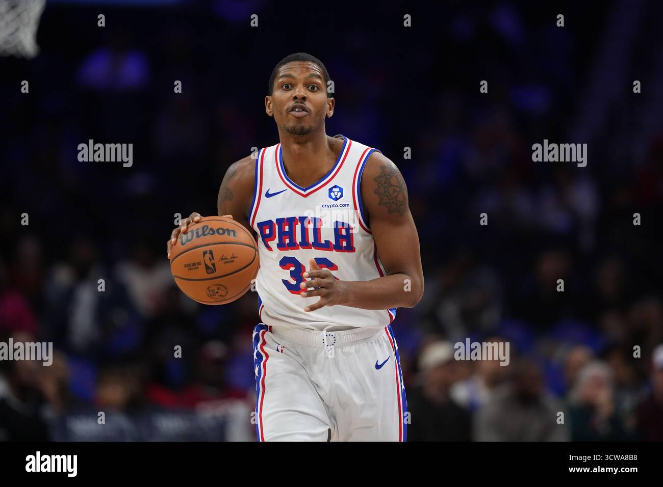 Philadelphia 76ers' Malcolm Hill plays during a preseason NBA ...