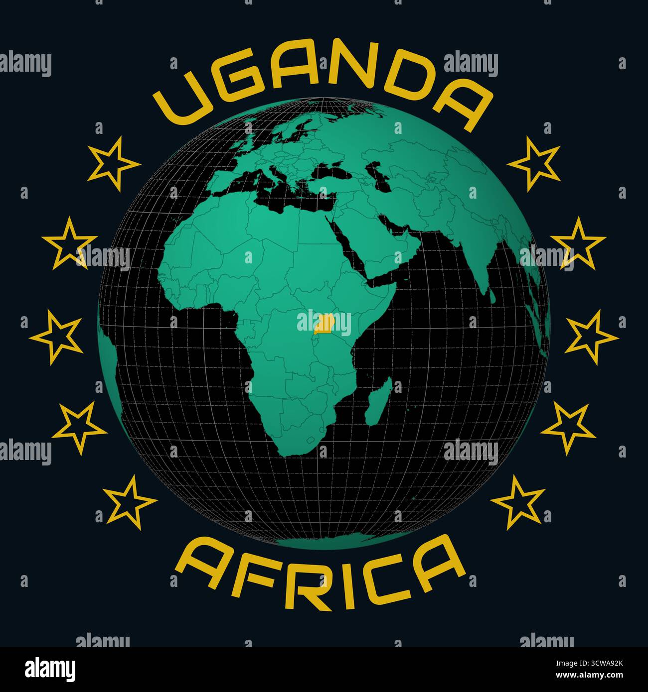 Rift valley lakes in uganda Stock Vector Images - Alamy