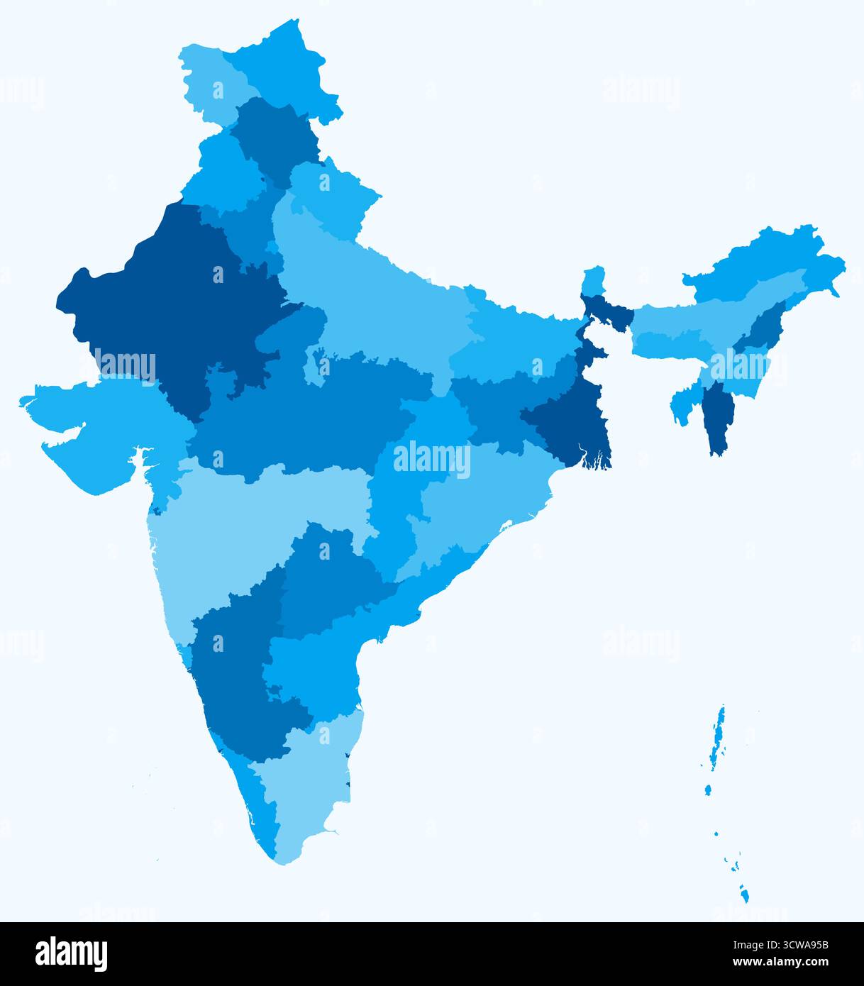 Modern map of southern india hi-res stock photography and images - Alamy