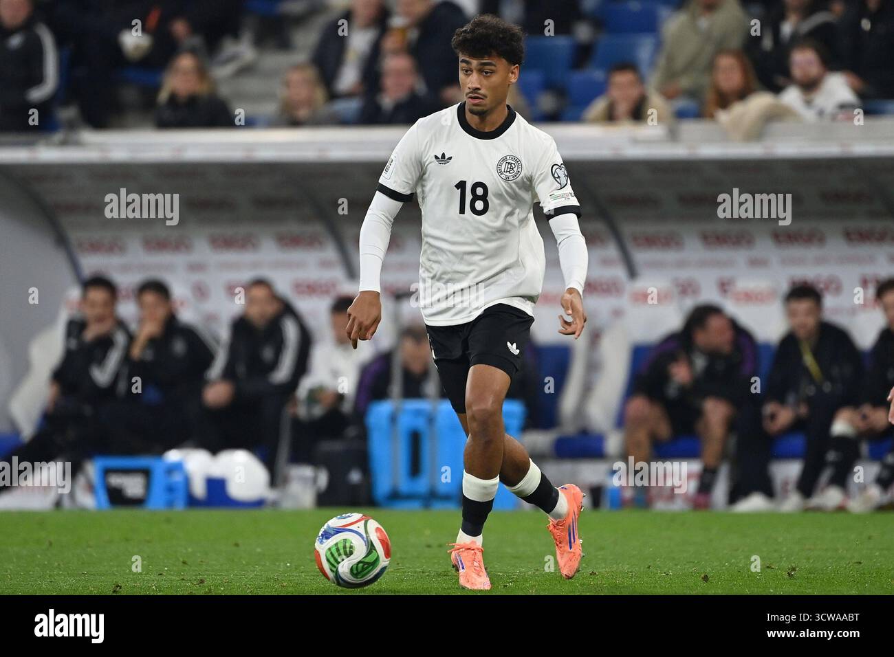 Nathaniel BROWN (GER) with the ball, action, individual action, single ...