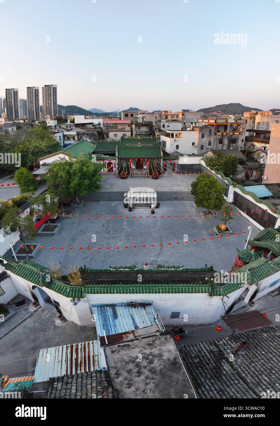 Aerial photography of Danshui Old Town, Huiyang District, Huizhou City ...
