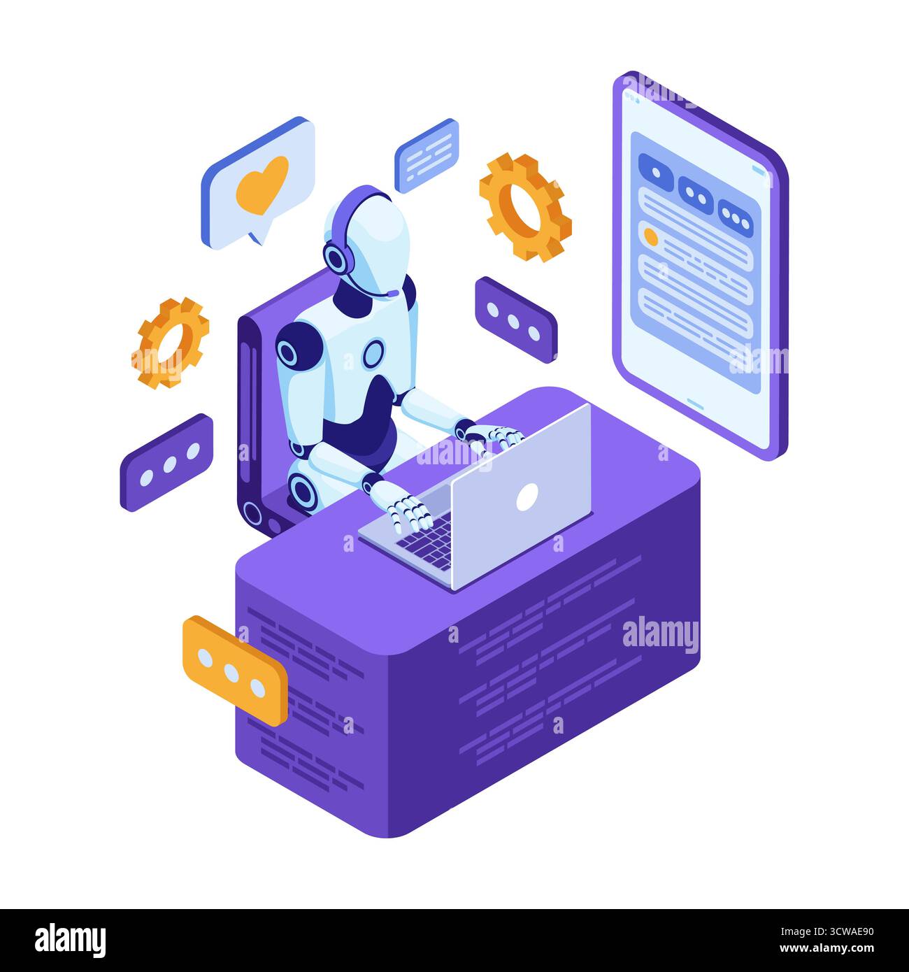 Helpbot Stock Vector Images - Alamy