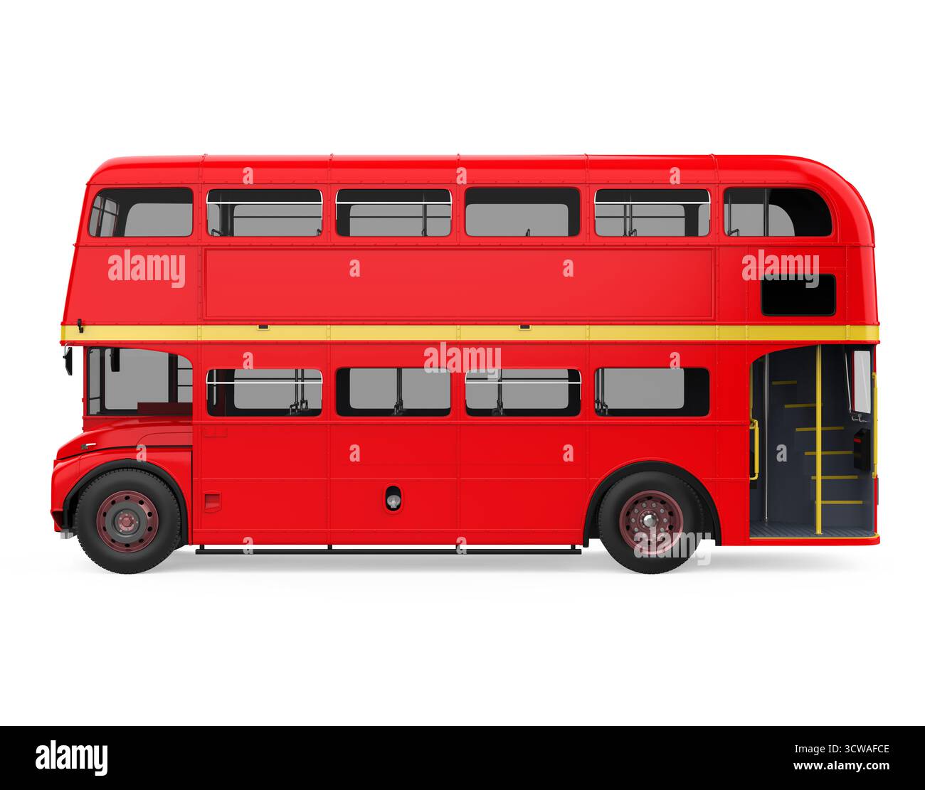Double Decker Bus Isolated Stock Photo - Alamy