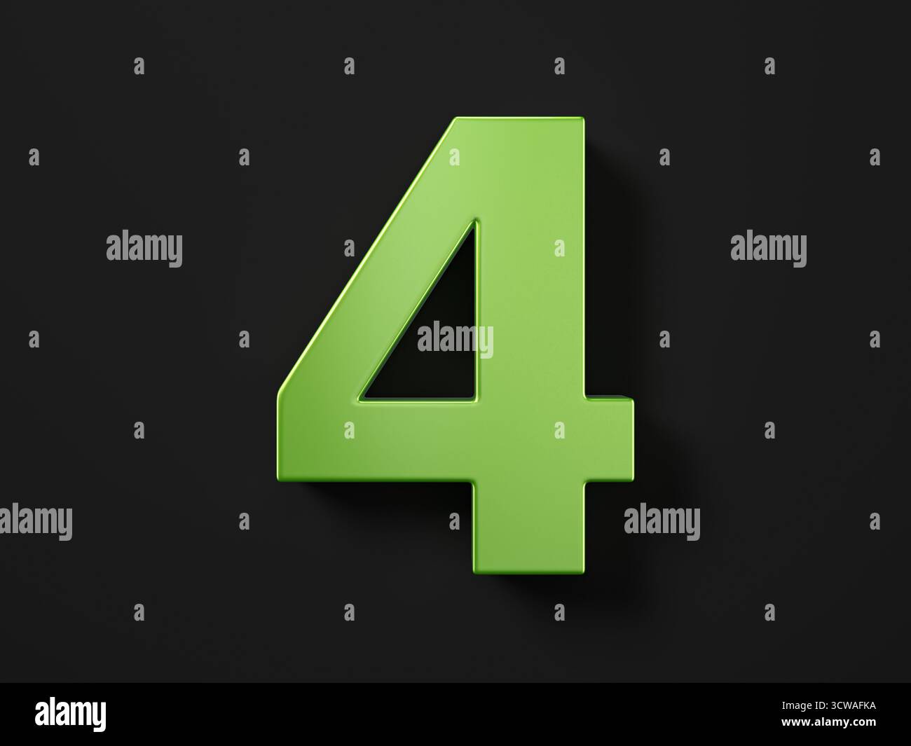 Car paint number four on a black background. 3d illustration Stock ...