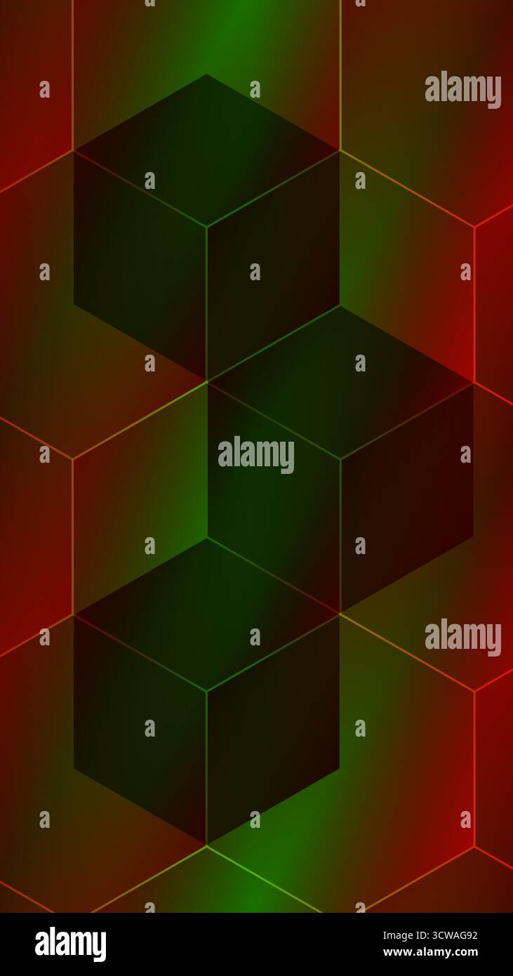 Abstract isometric 3d hexagon pattern hi-res stock photography and ...