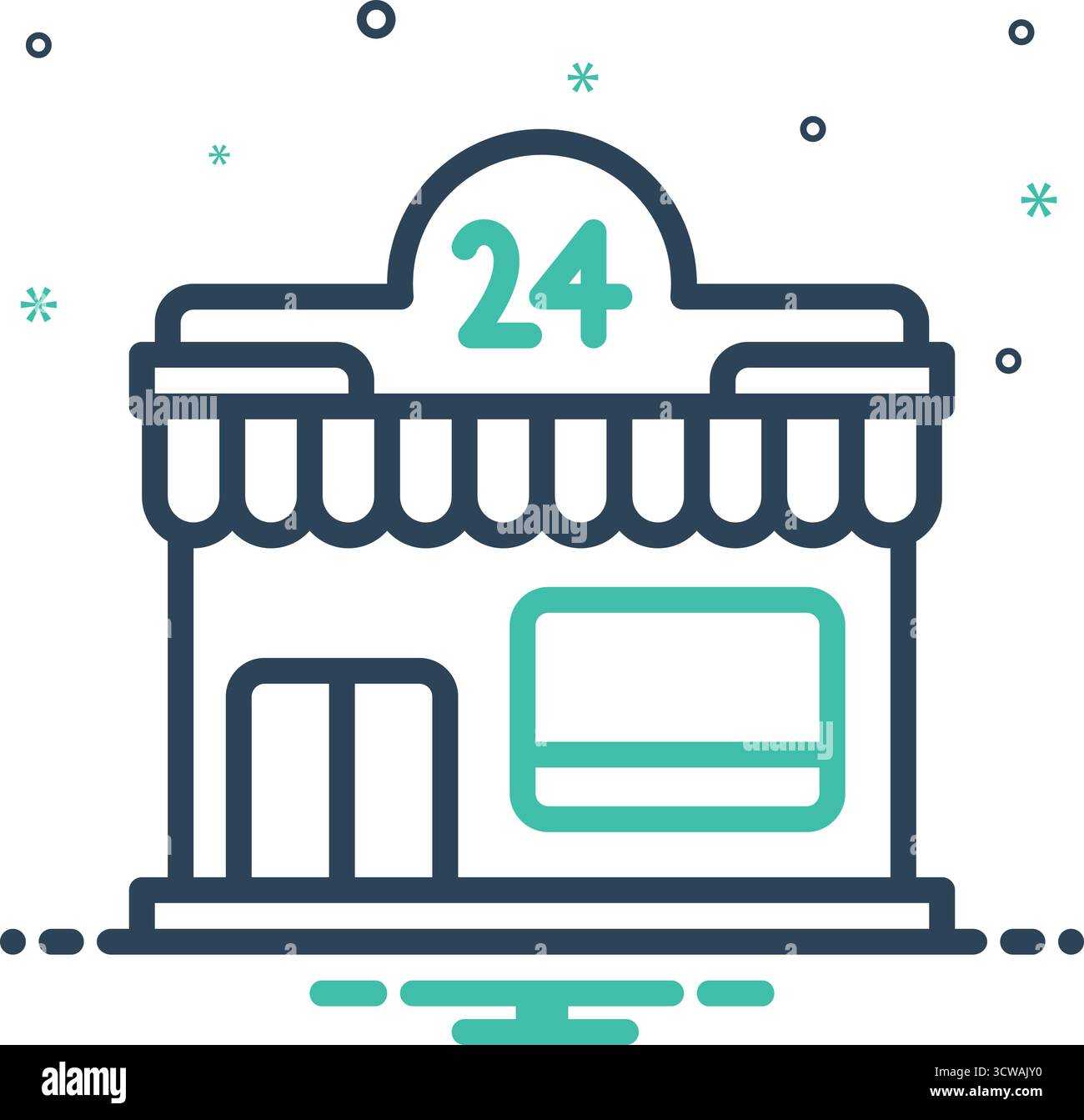 Convenience store silhouette icon Cut Out Stock Images & Pictures - Alamy