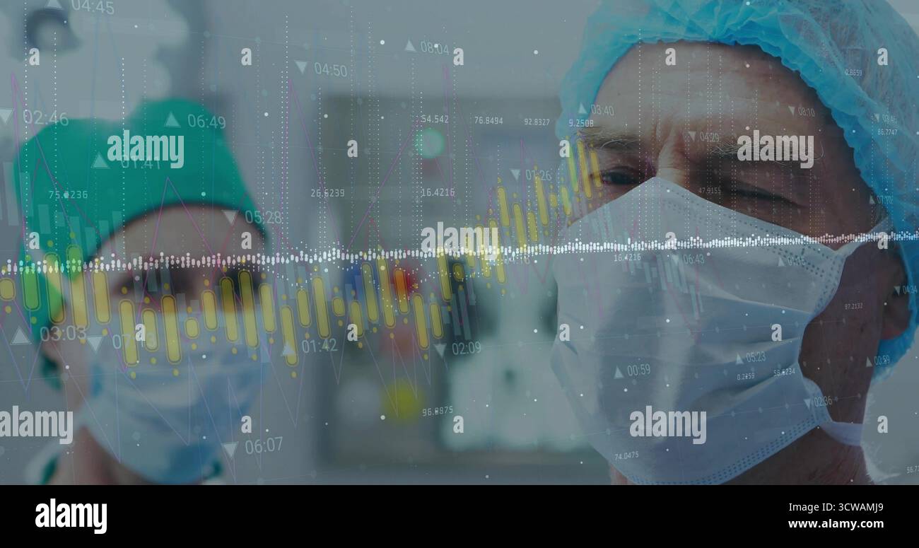 Standing doctor interpreting overlay hi-res stock photography and ...