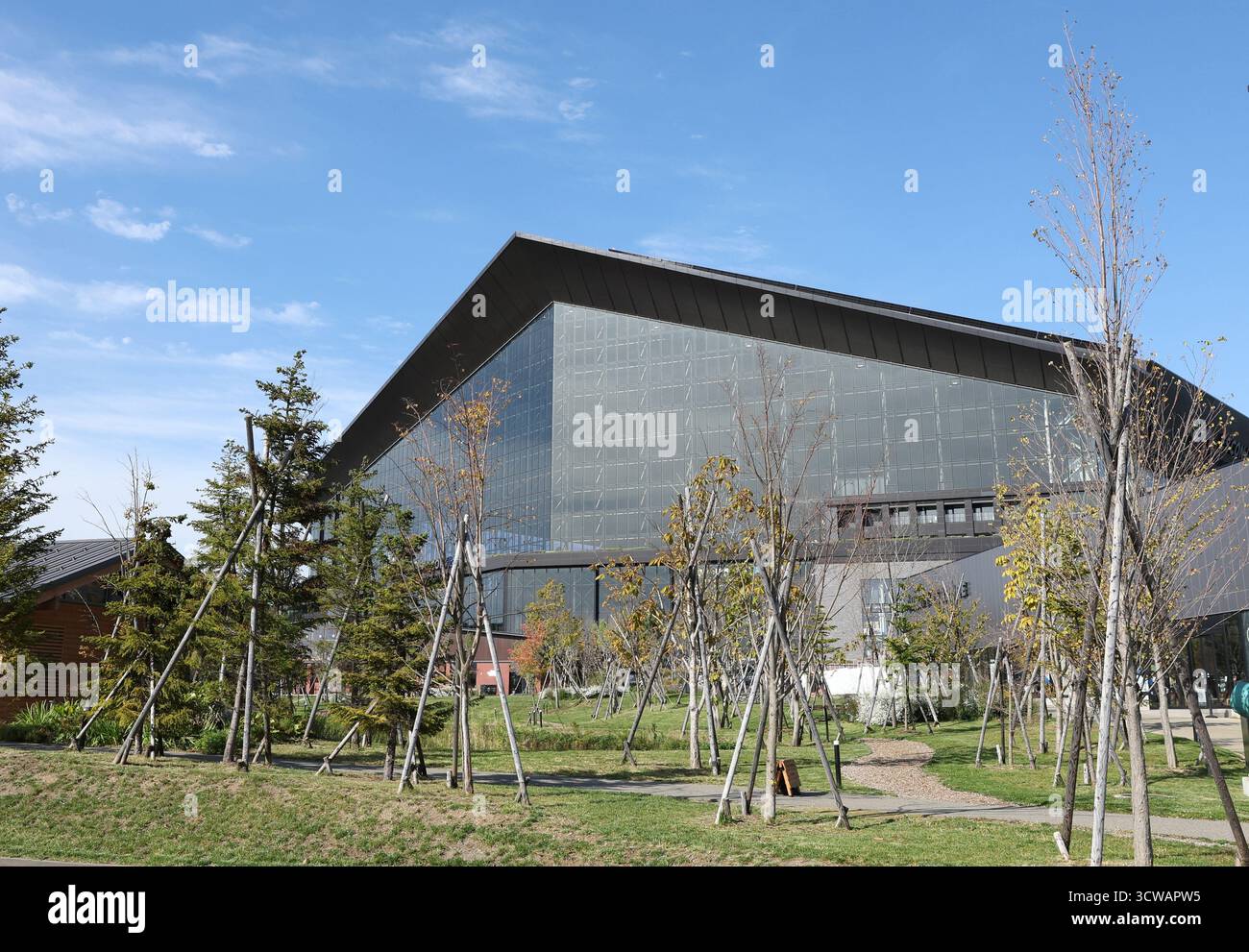 A photo shows Escon Field Hokkaido, home stadium of the Nippon Ham ...