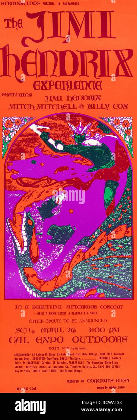 The Jimi Hendrix Experience, Sacramento, California. Expo Concert ...