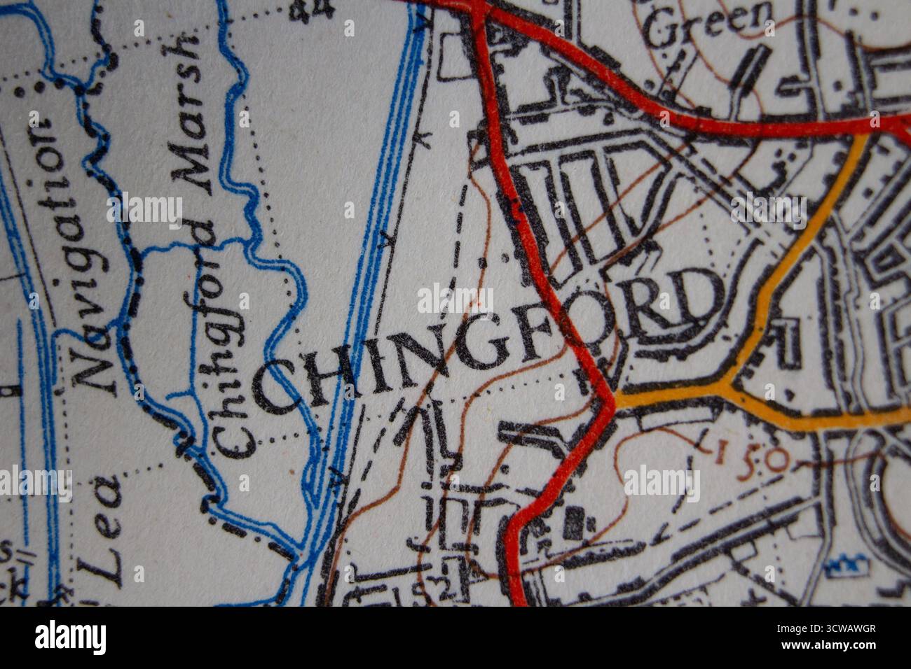 Map chingford vintage hi-res stock photography and images - Alamy