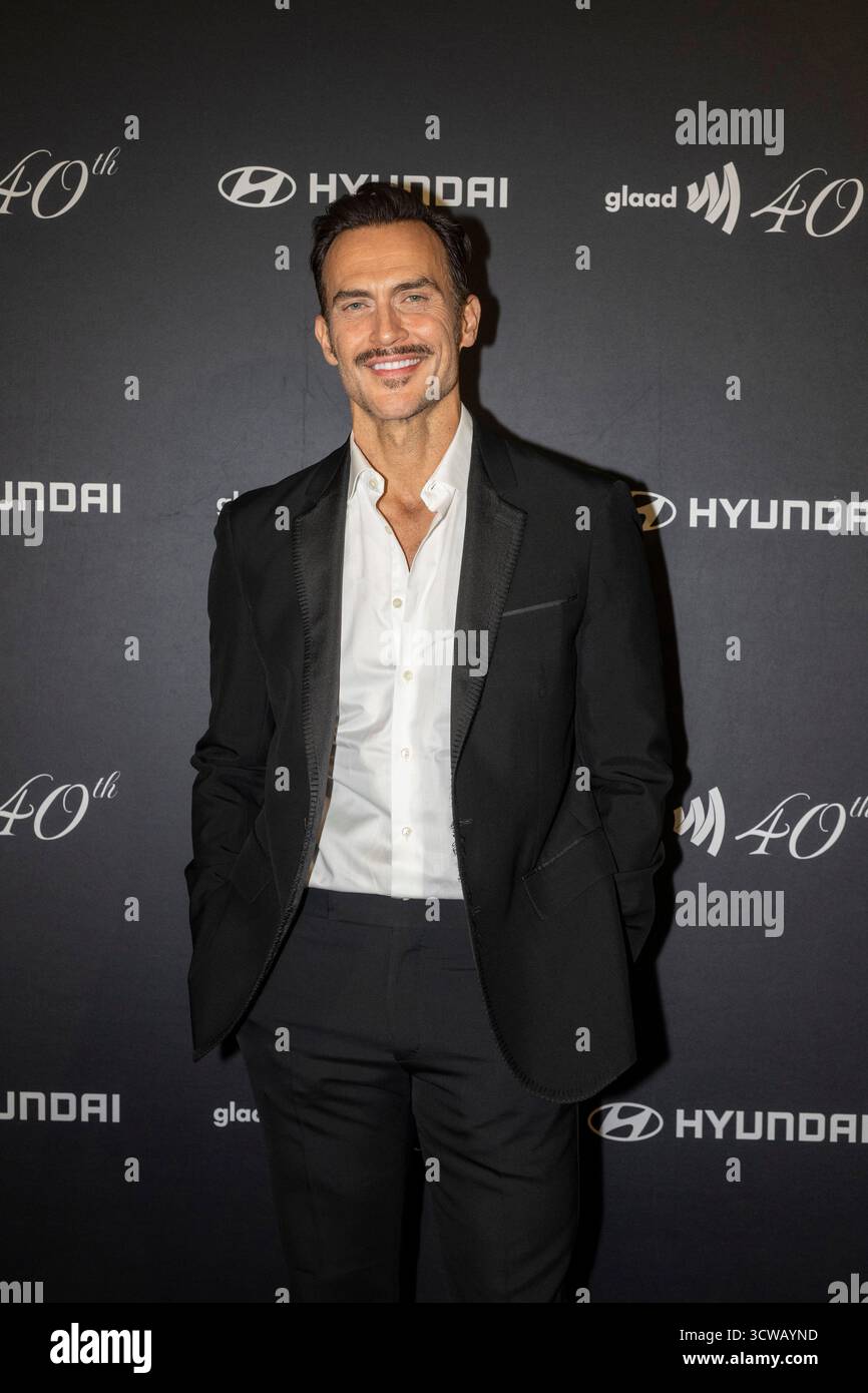 New York, United States. 10th Oct, 2025. Cheyenne Jackson attends GLAAD ...