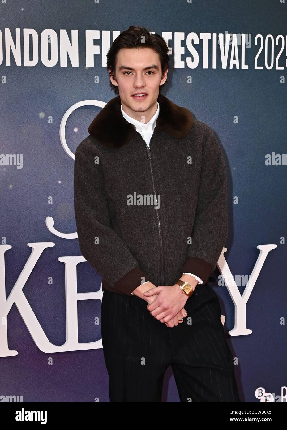 Louis Partridge attends ‘Jay Kelly’ UK Premiere during the BFI London ...