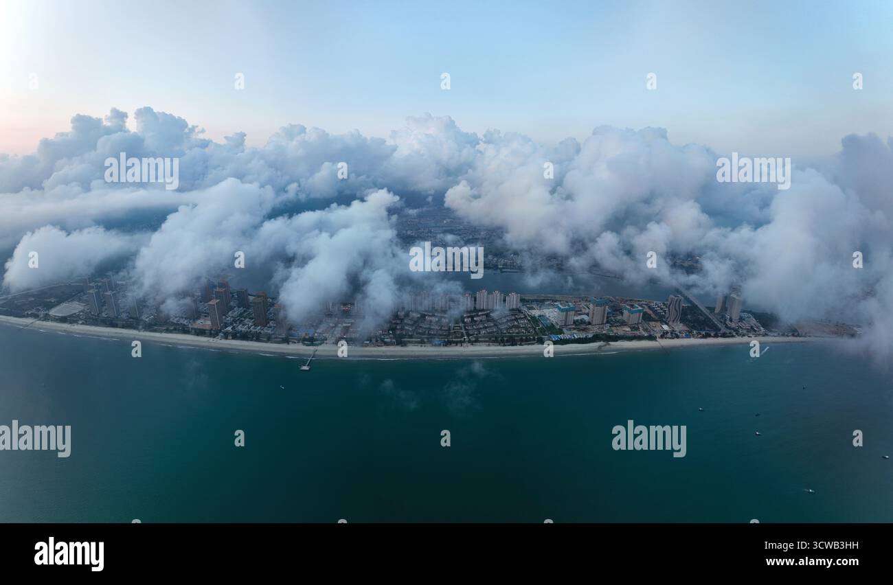Aerial photography of Vanke Shuangyue Bay Resort in Pinghai Town ...