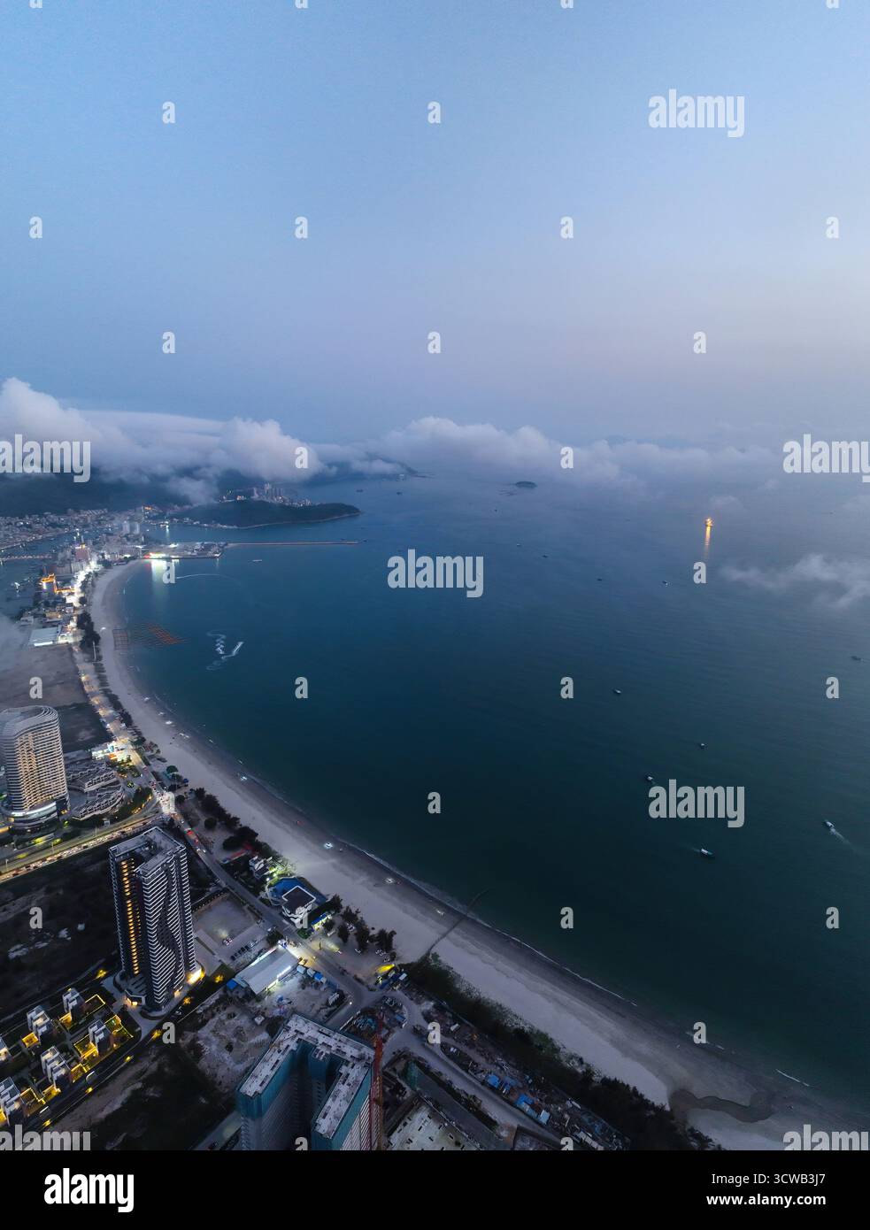 Aerial photography of Vanke Shuangyue Bay Resort in Pinghai Town ...
