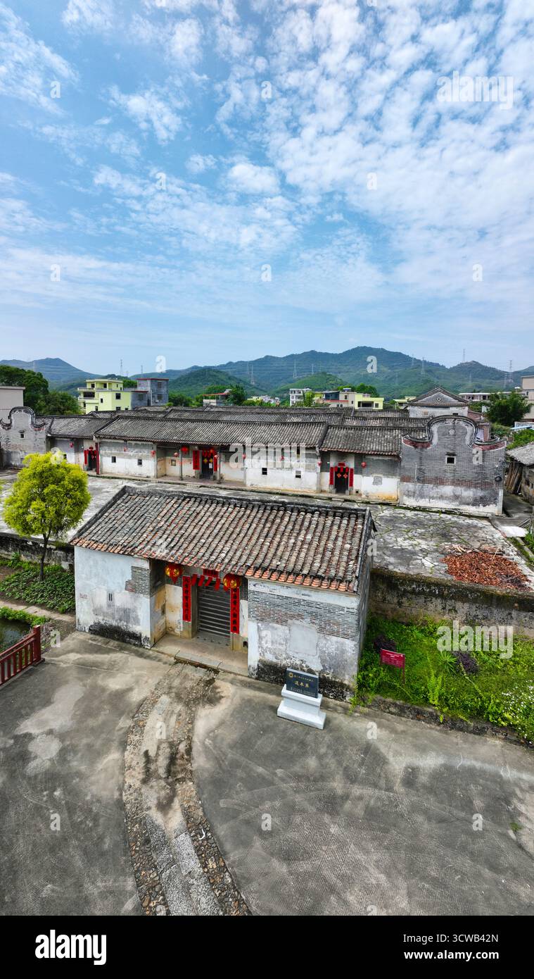 Aerial photography of Jingshuilong Ancient Village, Yangcun Town, Boluo ...