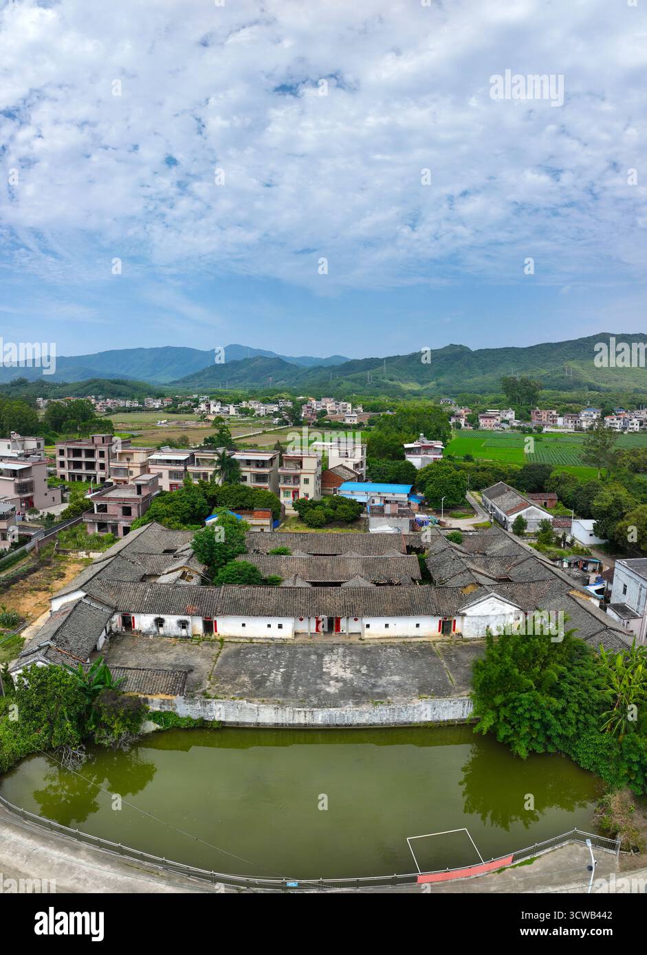 Aerial photography of Jingshuilong Ancient Village, Yangcun Town, Boluo ...