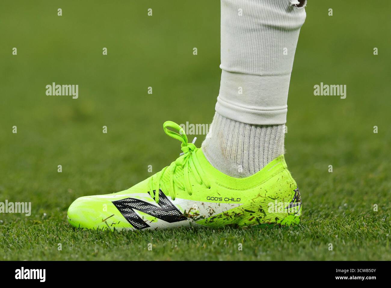 Bukayo Saka of England boot with Gods Child on it - England v Wales ...