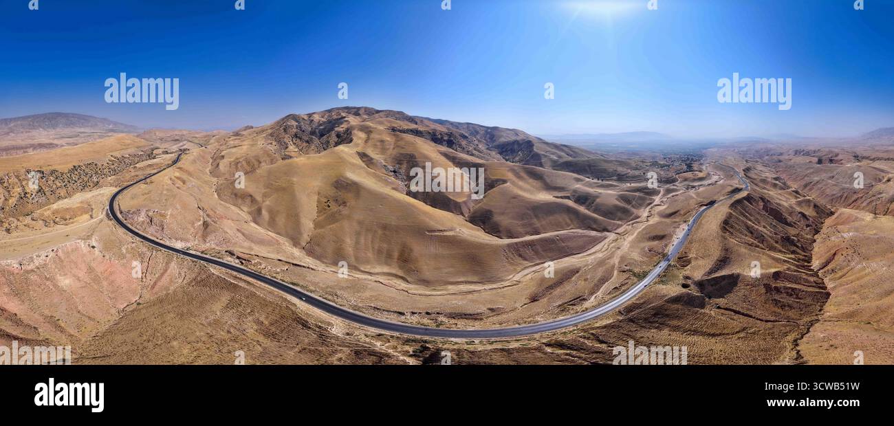 Dushanbe, Tajikistan. 10th Sep, 2025. An aerial drone photo shows part ...