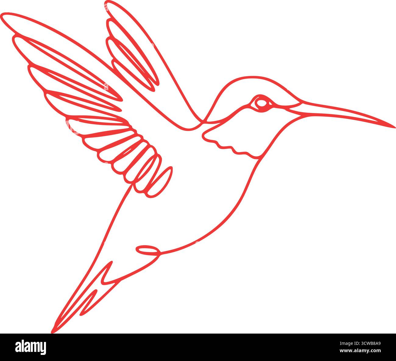 Minimalist line drawing flying Cut Out Stock Images & Pictures - Alamy