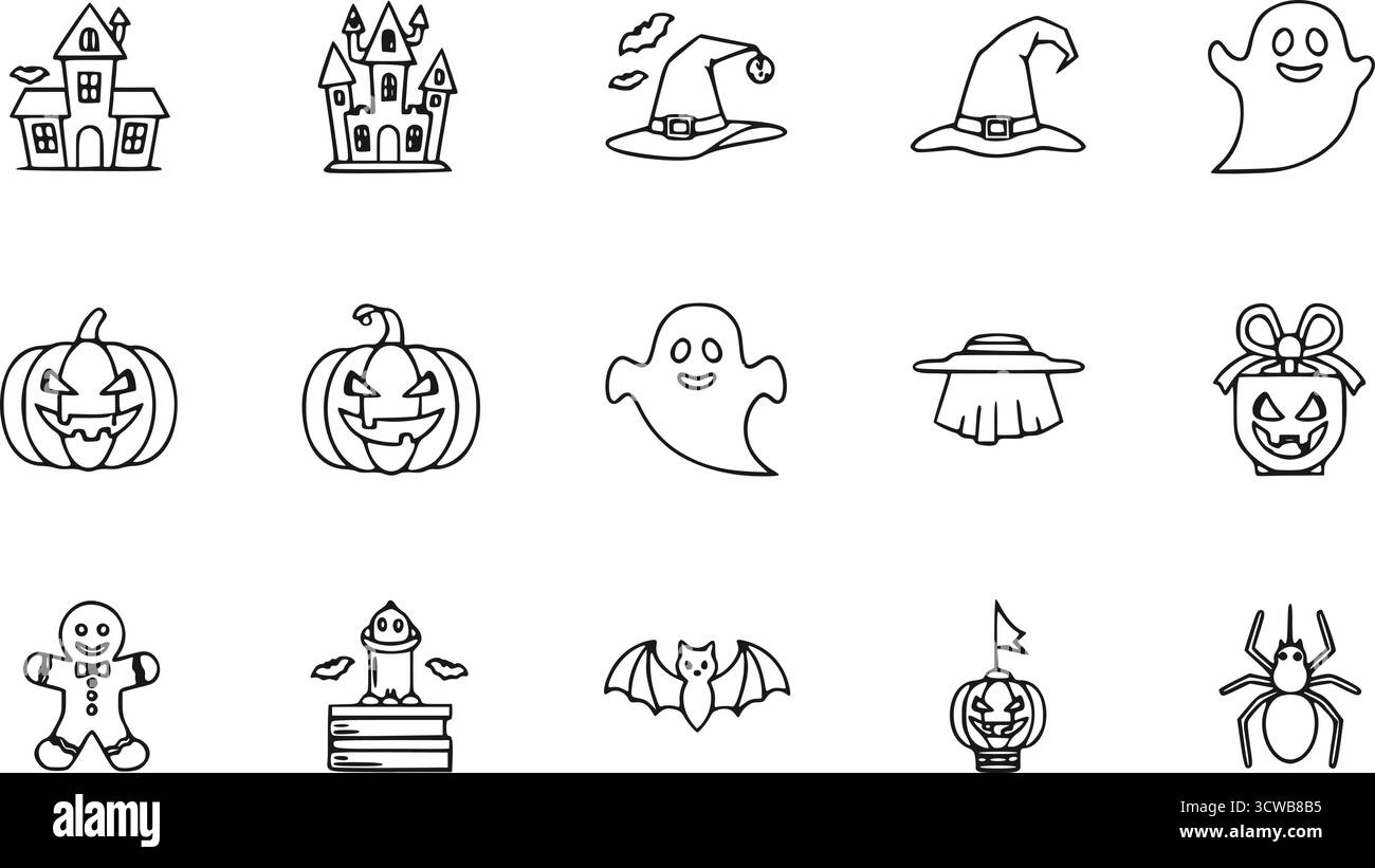 Witch hats vector icons Cut Out Stock Images & Pictures - Alamy