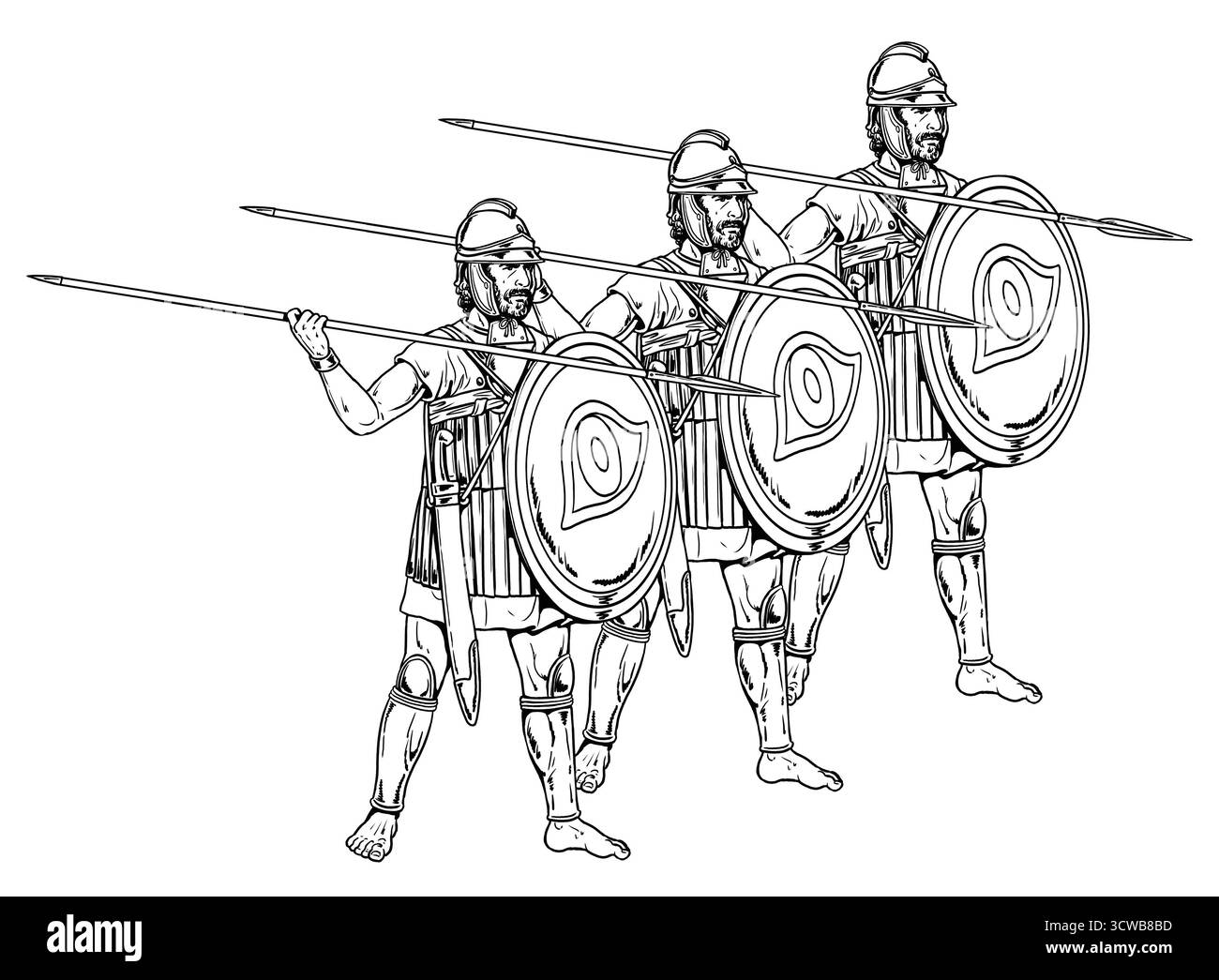 Egyptian Ptolemaic warriors on the attack. Ancient warriors. Historical ...