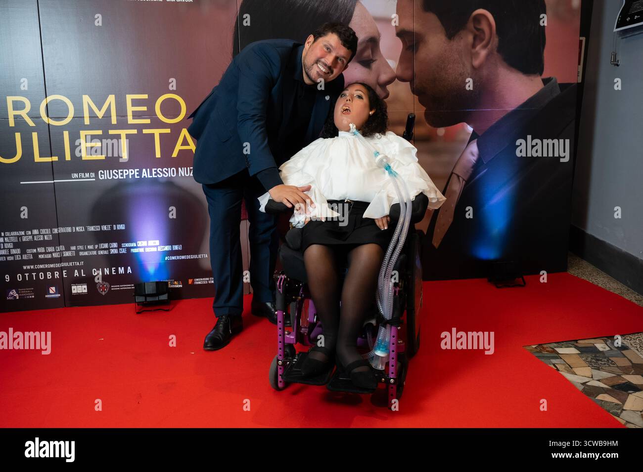 Naples, Italy. 09th Oct, 2025. Giuseppe Alessio Nuzzo (L) and Federica ...