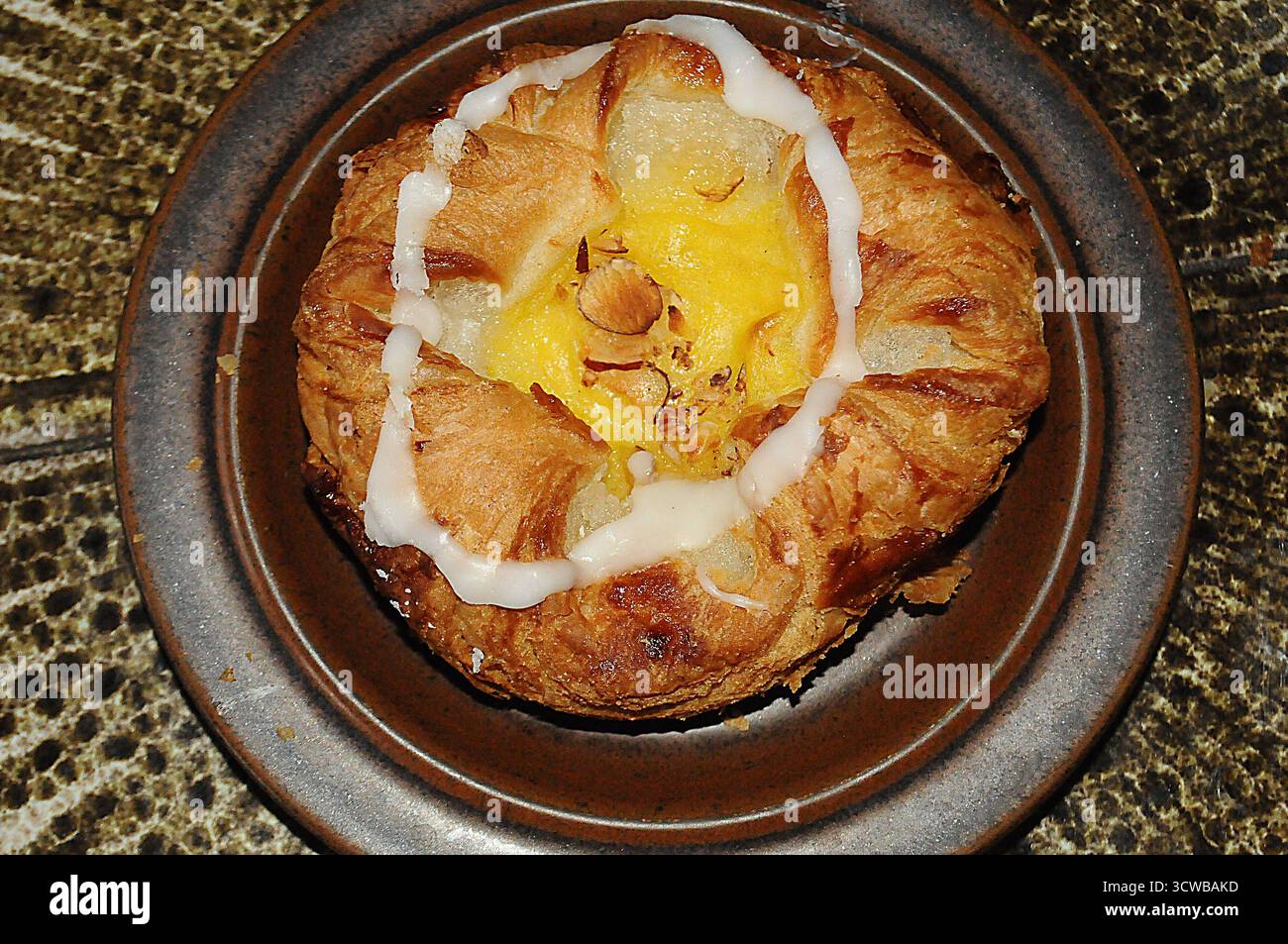 Copenhagen/ Denmark/11 oct. 2025/.iece of danish pastry n a plate in ...