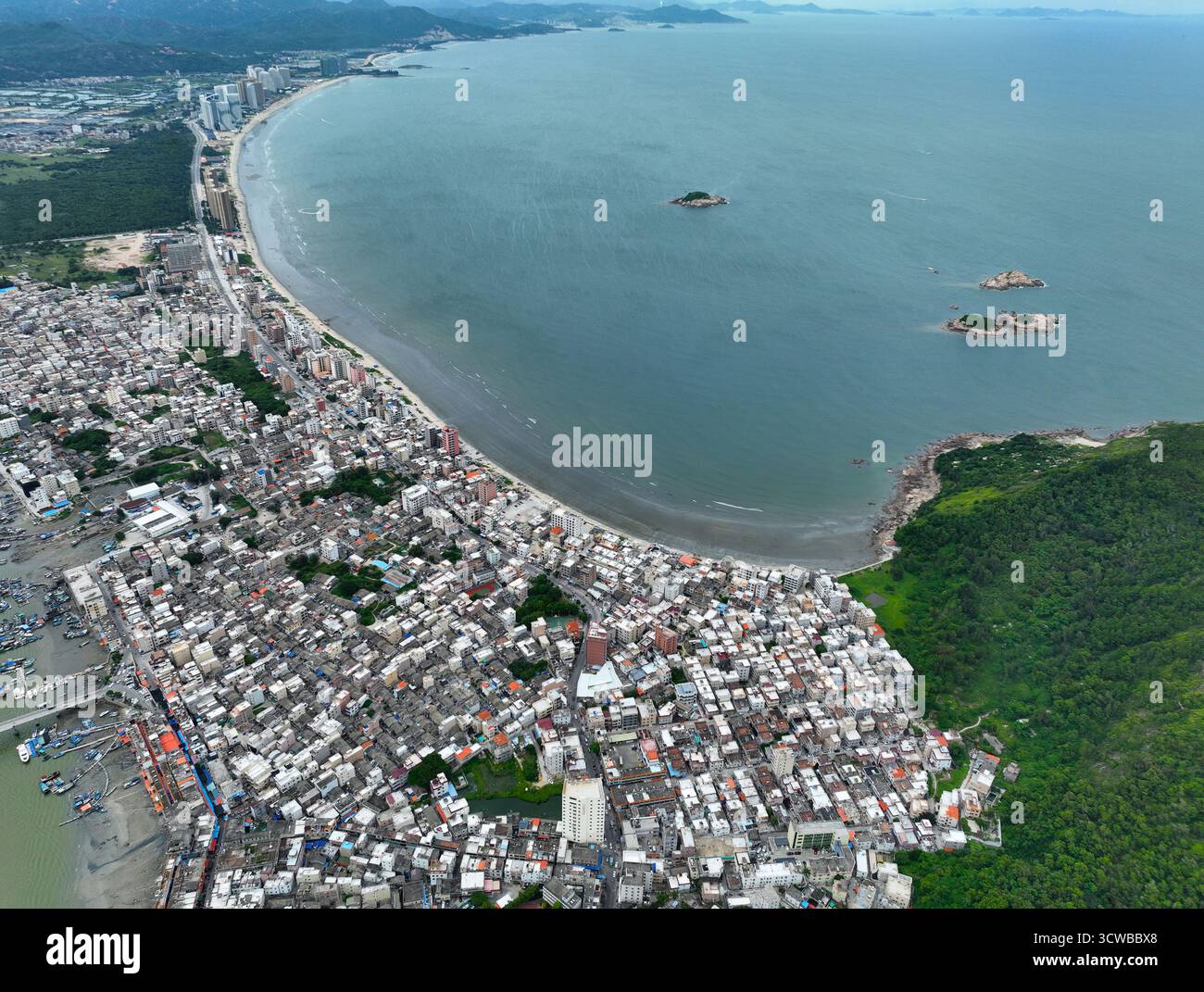 Aerial photography of Shuangyue Bay Observation Deck at Daxingshan ...