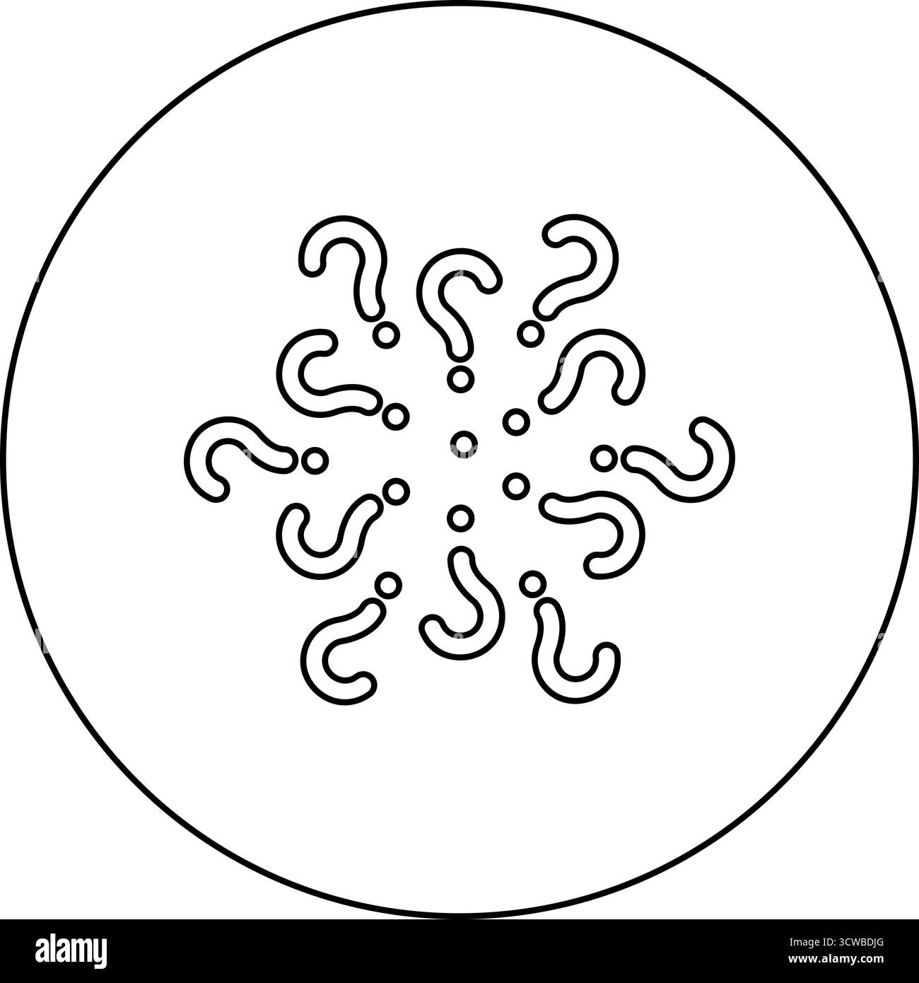 Signs of questions Sign question icon in circle round black color ...