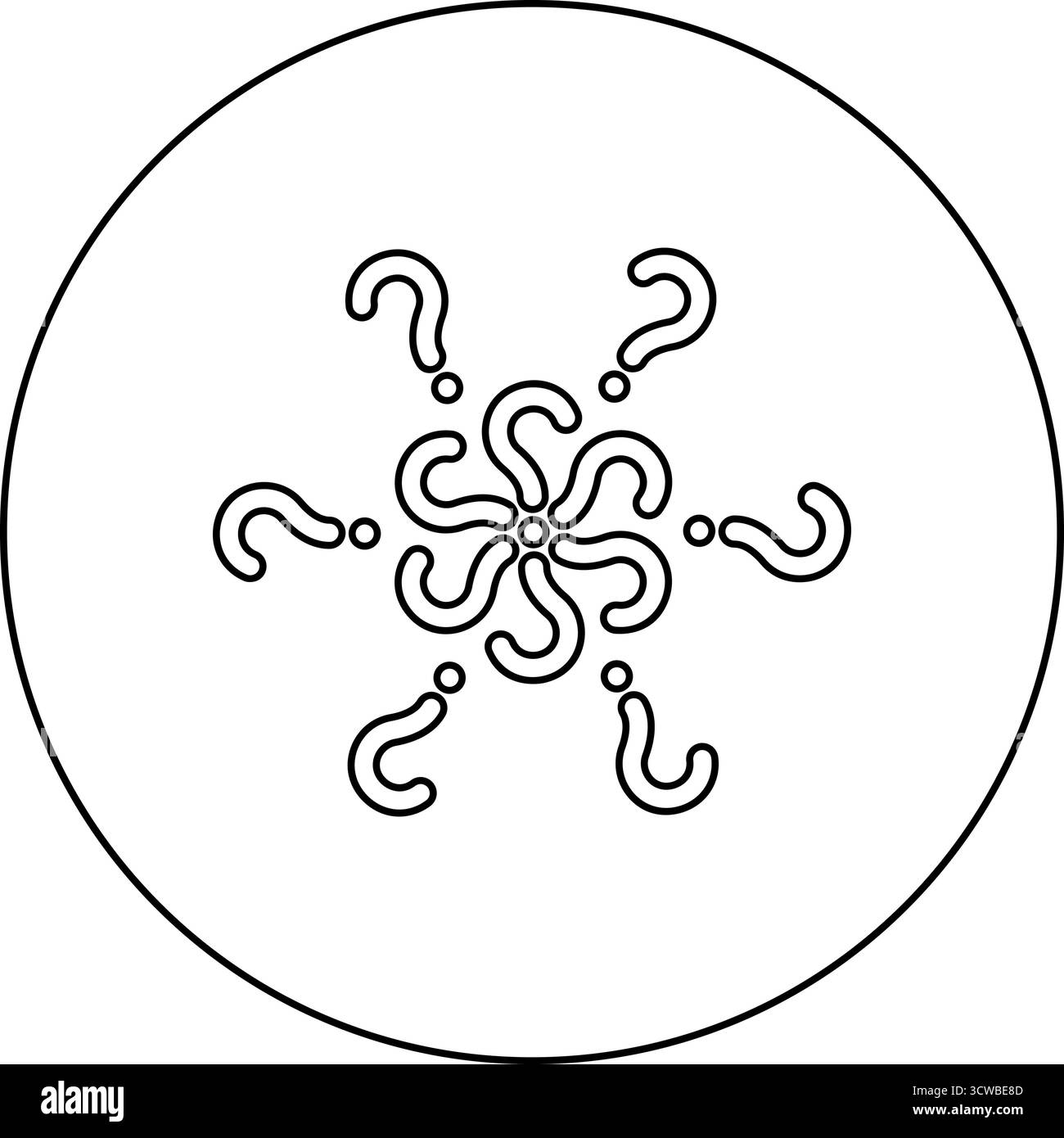 Signs of questions Sign question icon in circle round black color ...