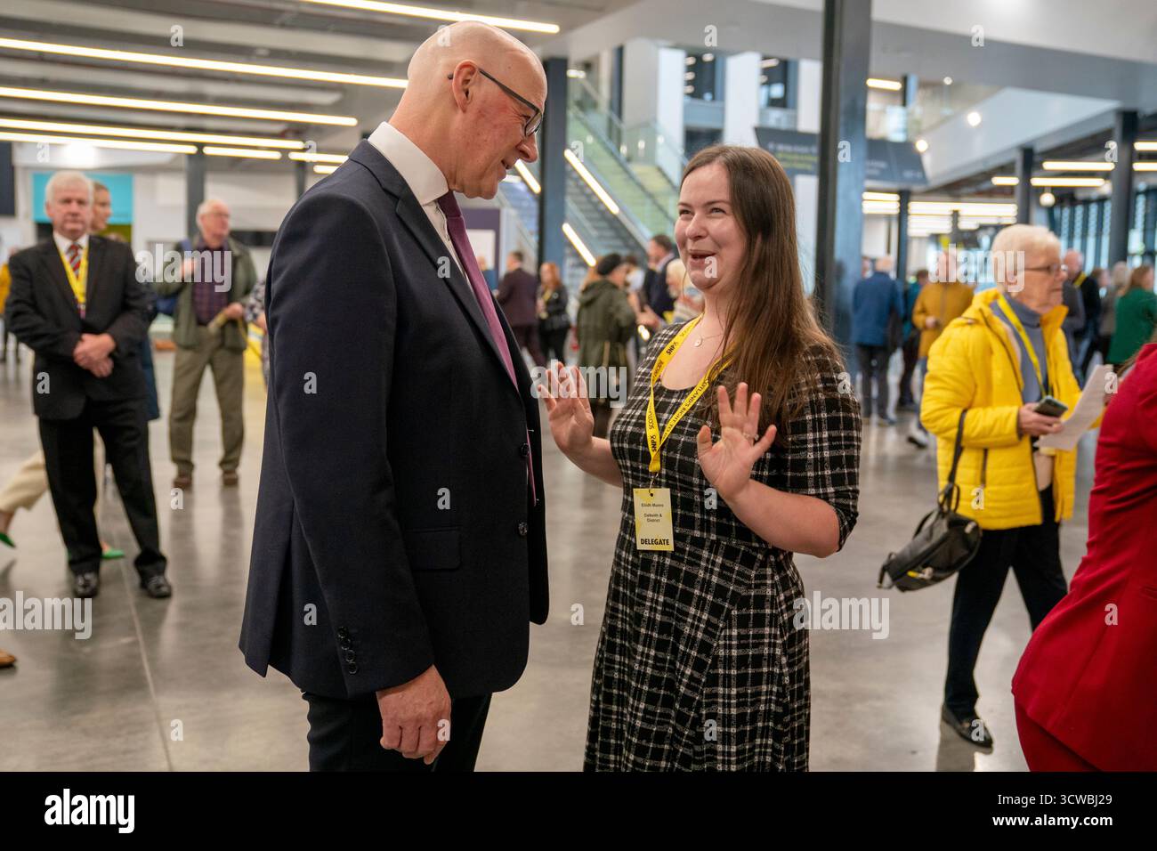 First Minister John Swinney with SNP candidate Eilidh Munro during the ...