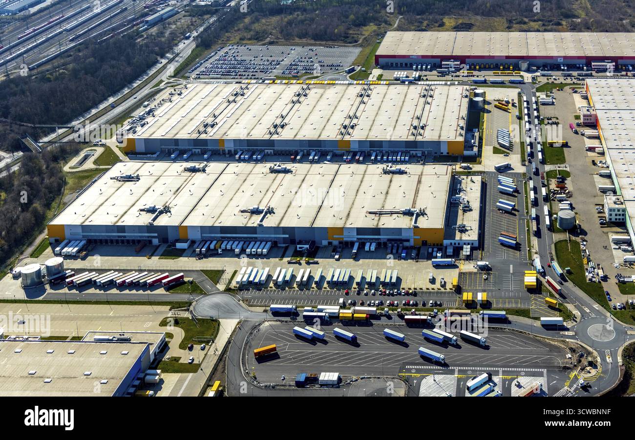 Aerial view, Amazon DTM 2 logistics, Amazon online trade, logistics ...