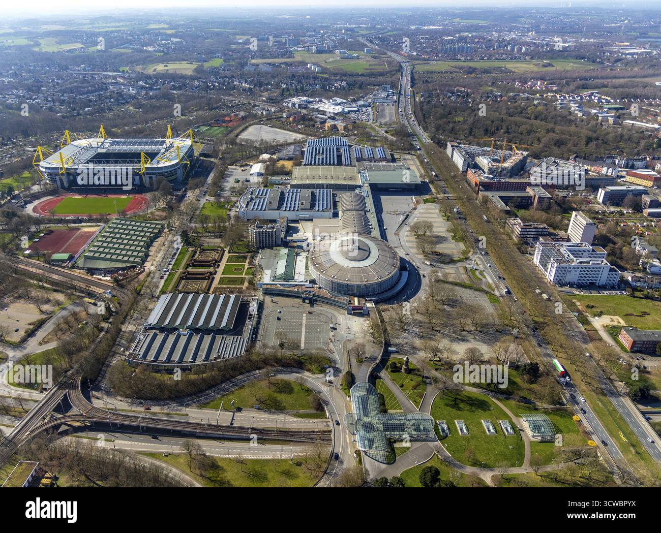 Aerial photo, Westfalenstadion, Signal-Iduna-Park, BVB 09 Dortmund ...