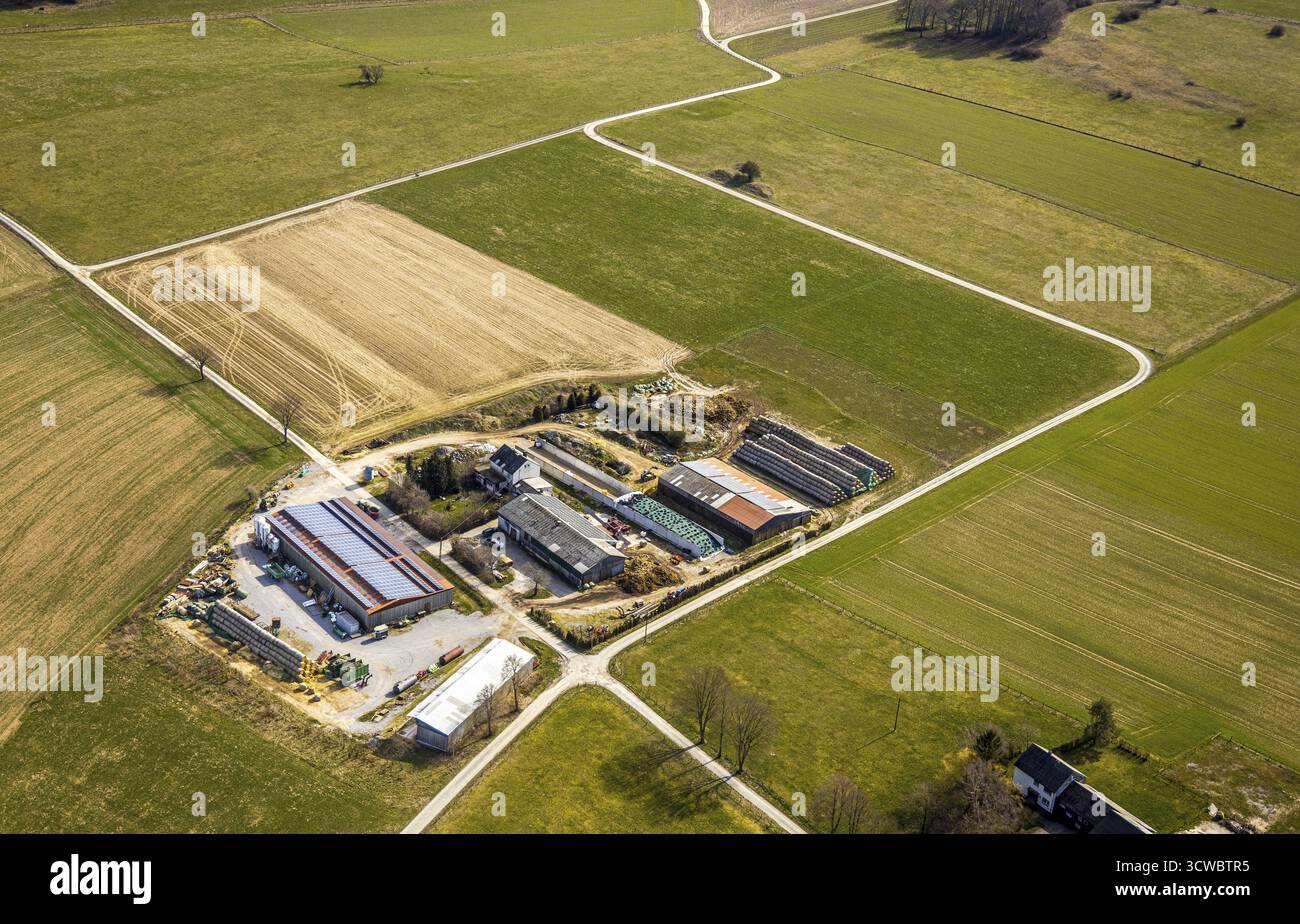 Aerial photo, Alfons Schmitte agricultural business, Heimbergs-Grund ...