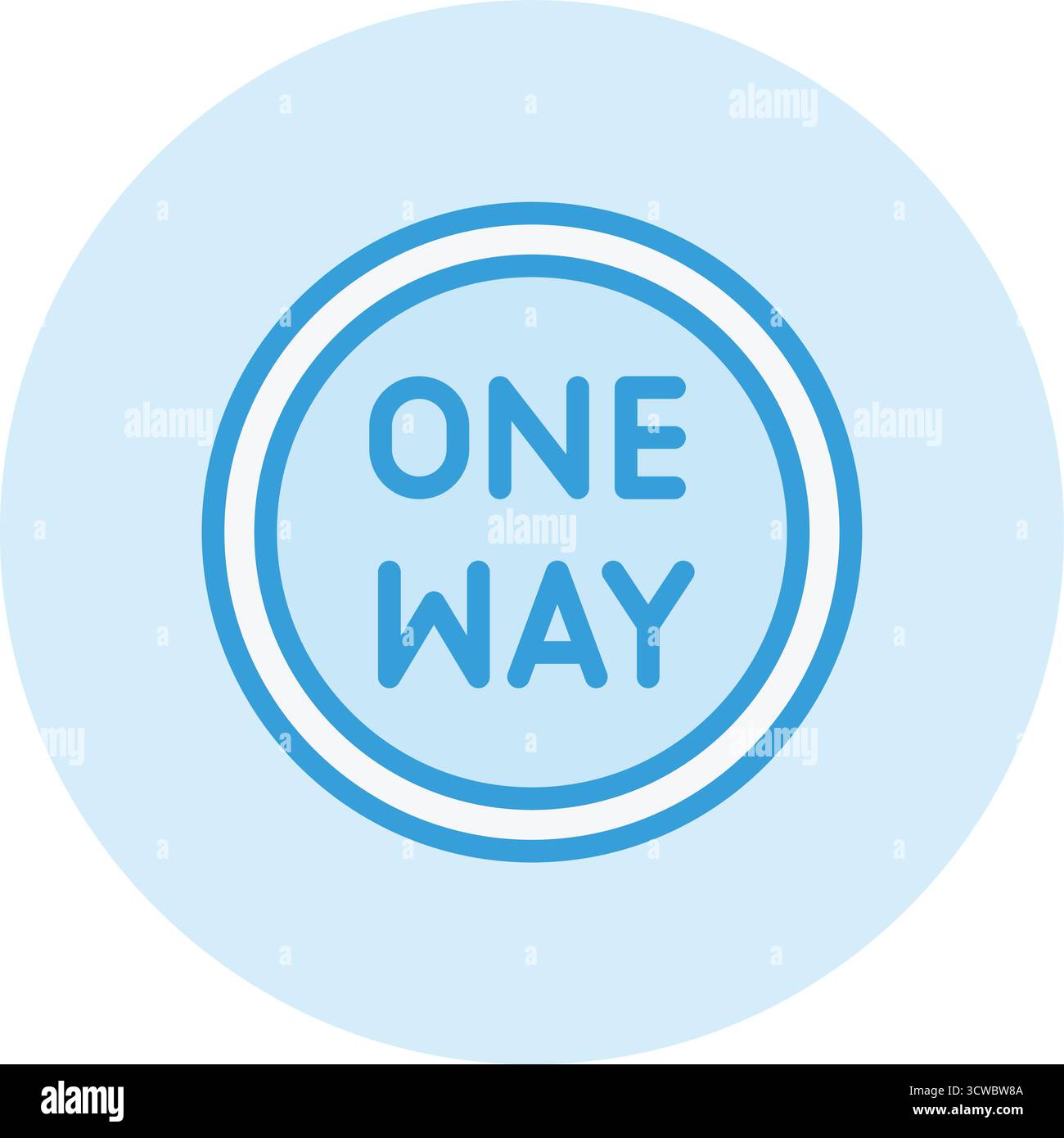 Vector illustration one way Stock Vector Images - Alamy