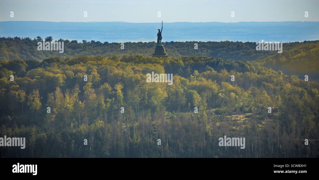 Aerial View Hermannsdenkmal Southern Teutoburg Forest Hiddesen