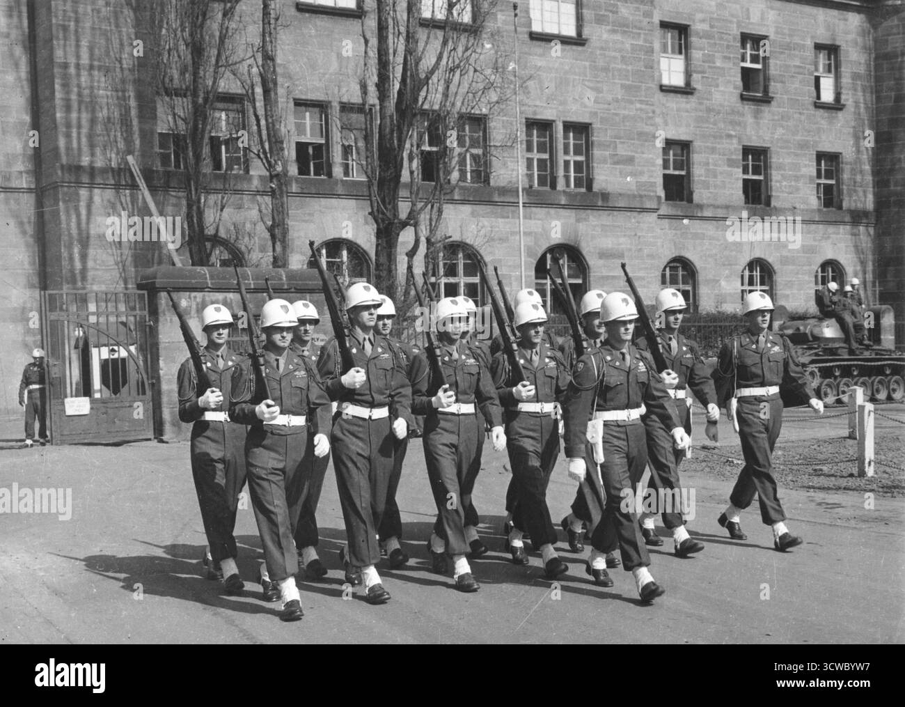 Nuremberg Trials, Changing of the guard of the American soldiers ...