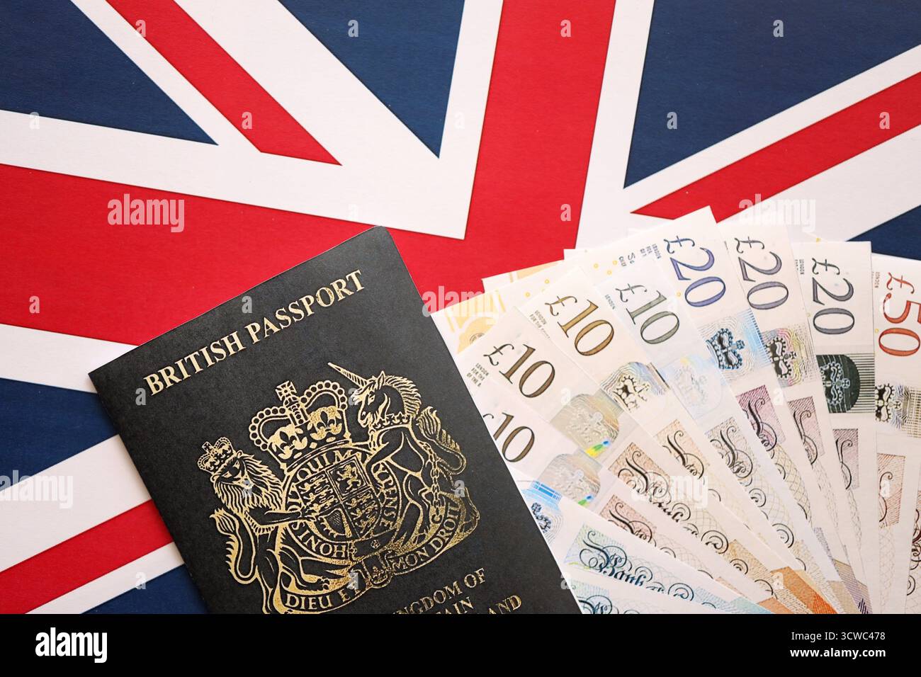KYIV, UKRAINE - SEPTEMBER 17, 2025 Big amount of British pound money ...