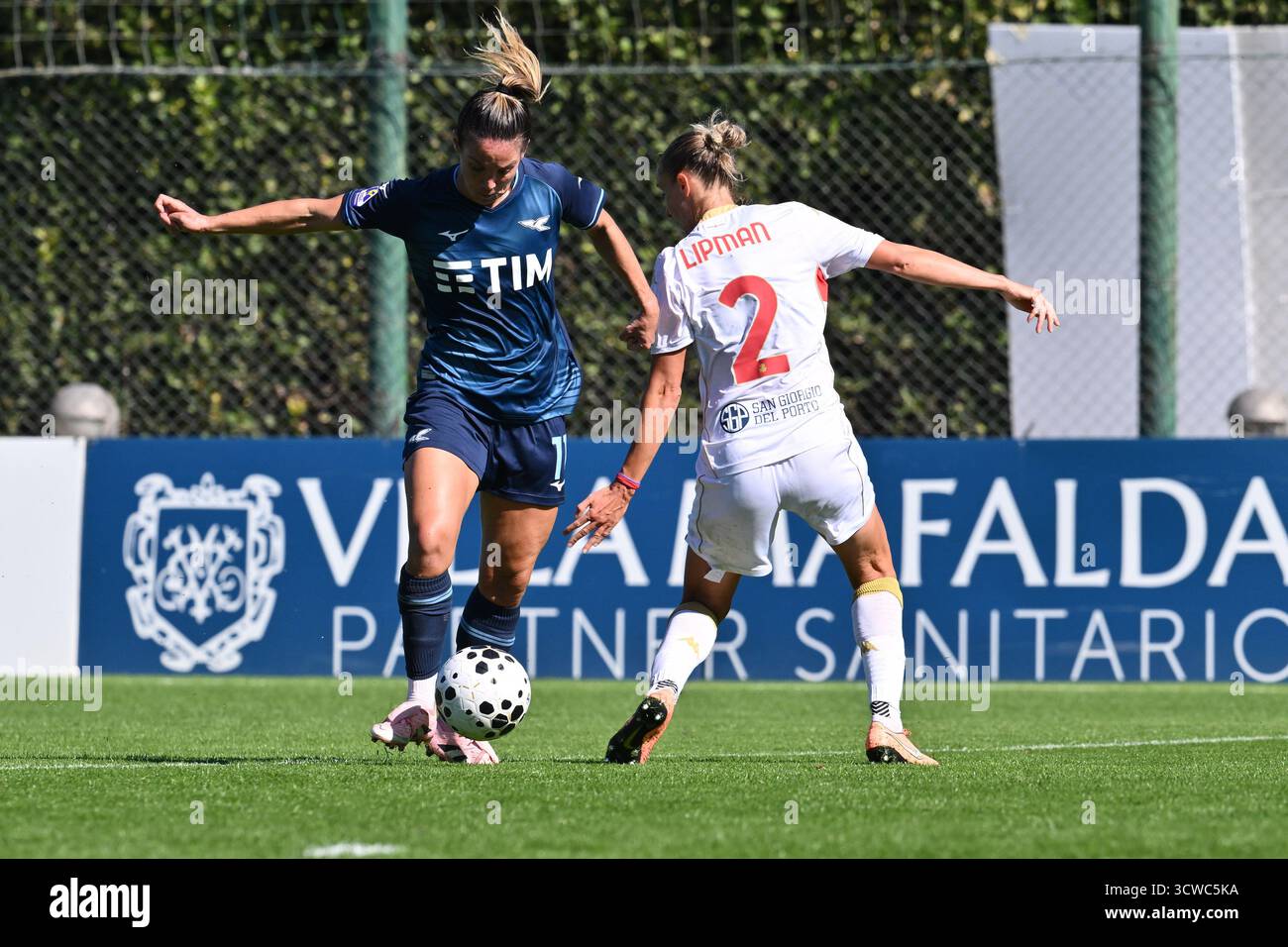 Clarisse Le Bihan of S.S. Lazio and Emma Lipman of Genoa C.F.C. are in ...