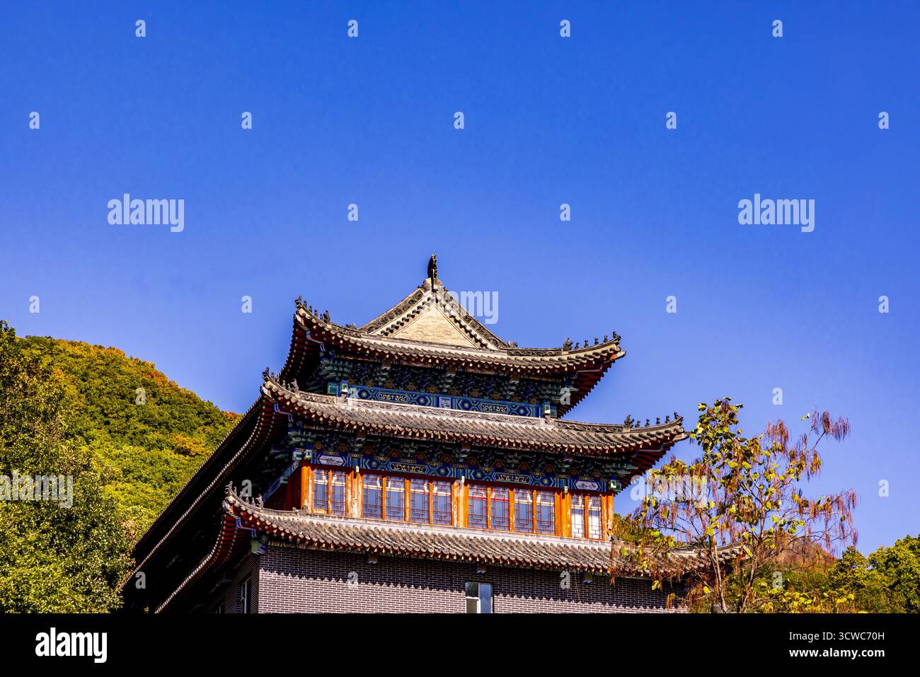 Autumn scenery of the Zhuqueshan Forest Park in Jilin City, northeast ...