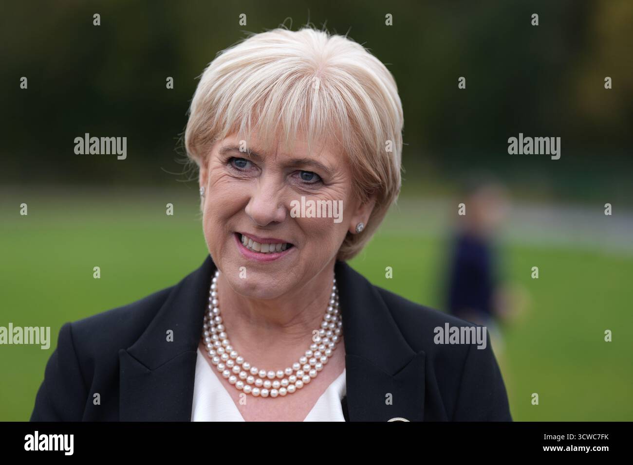 Fine Gael Presidential candidate Heather Humphreys speaking to the ...