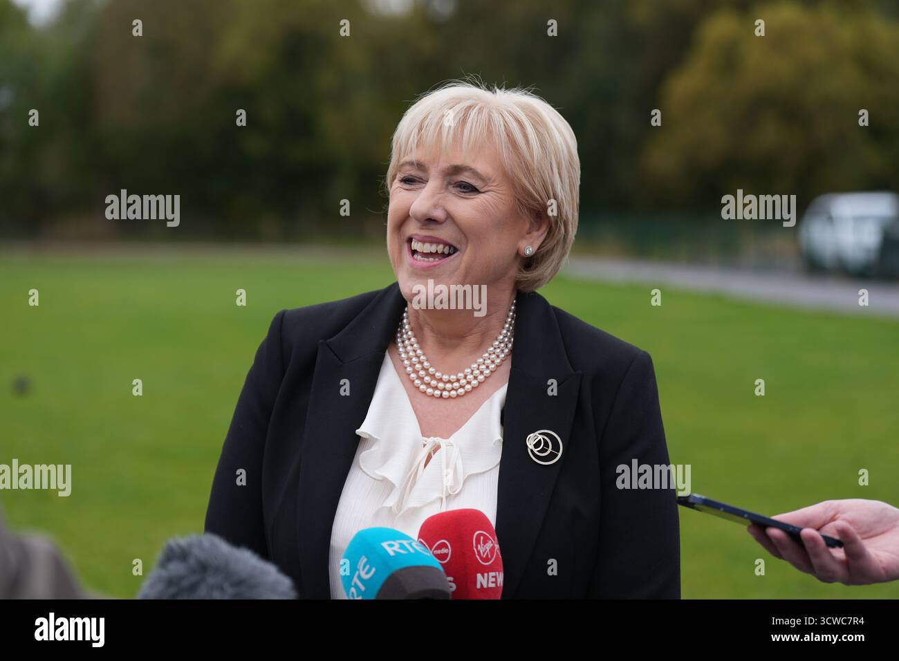 Fine Gael Presidential candidate Heather Humphreys speaking to the ...