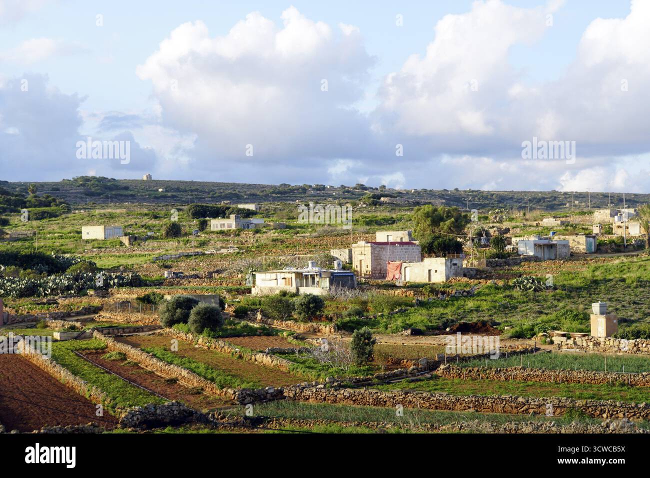 Typical agricultural landscape with small-scale farming between ...