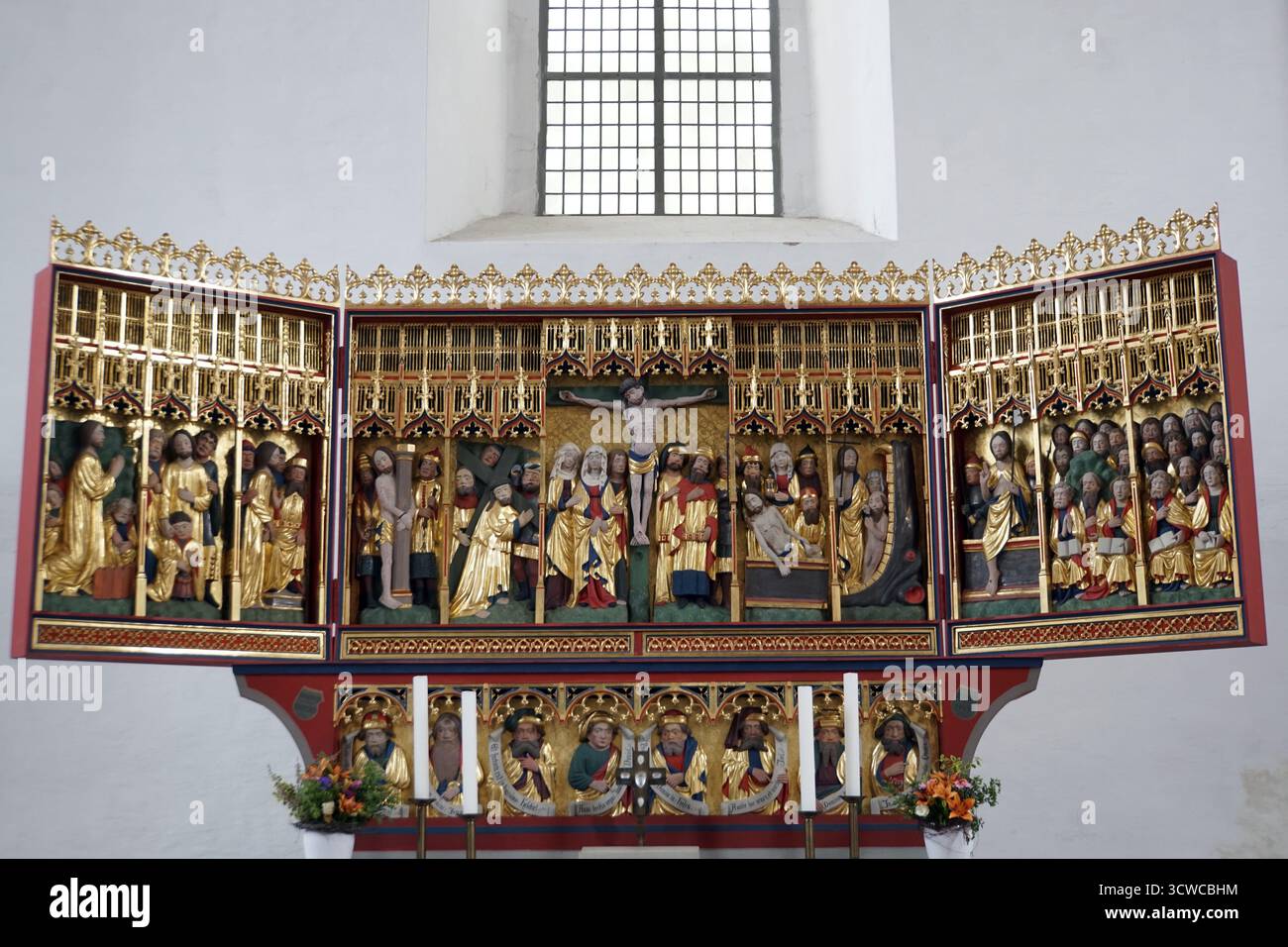 Protestant St John's Church Dannenberg - winged altar with triptych ...