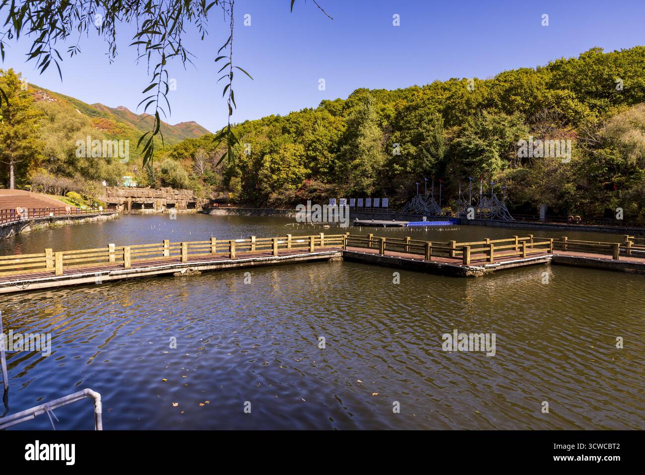 Autumn scenery of the Zhuqueshan Forest Park in Jilin City, northeast ...