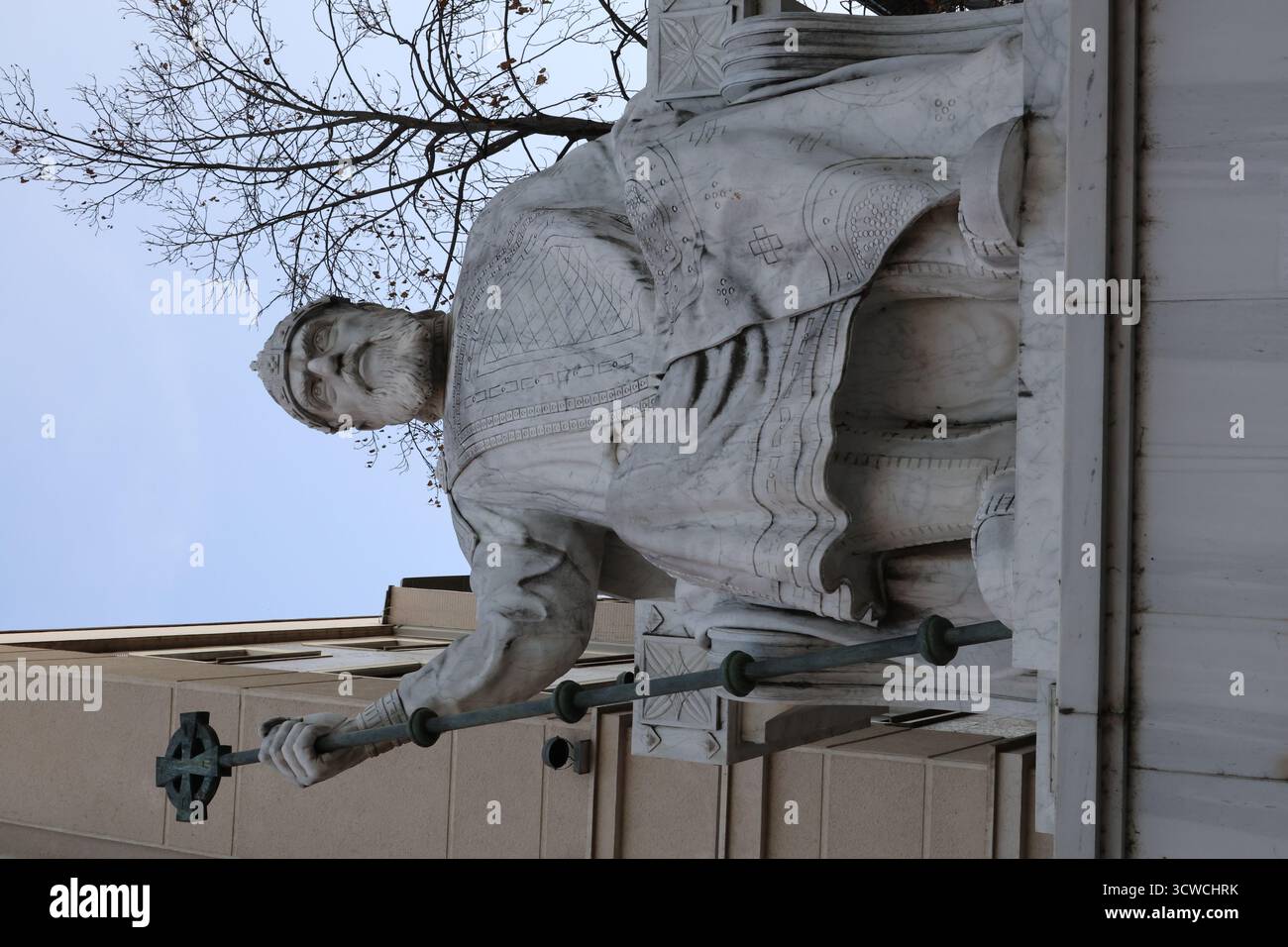 Tsar Samuil Statue, Macedonia Square, Skopje Stock Photo - Alamy