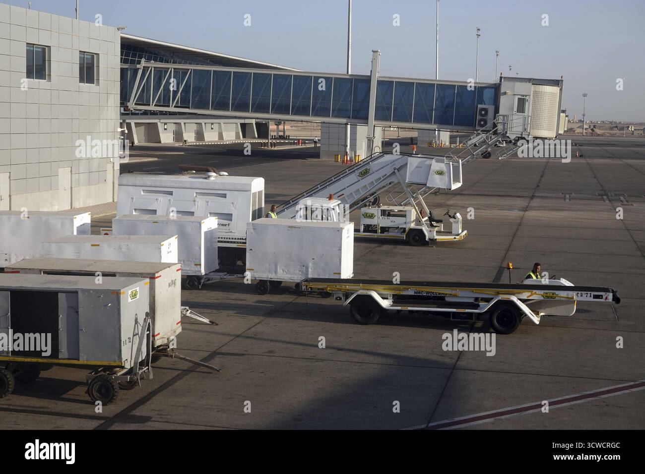 Baggage container at Hurghada Airport, Egypt Stock Photo - Alamy