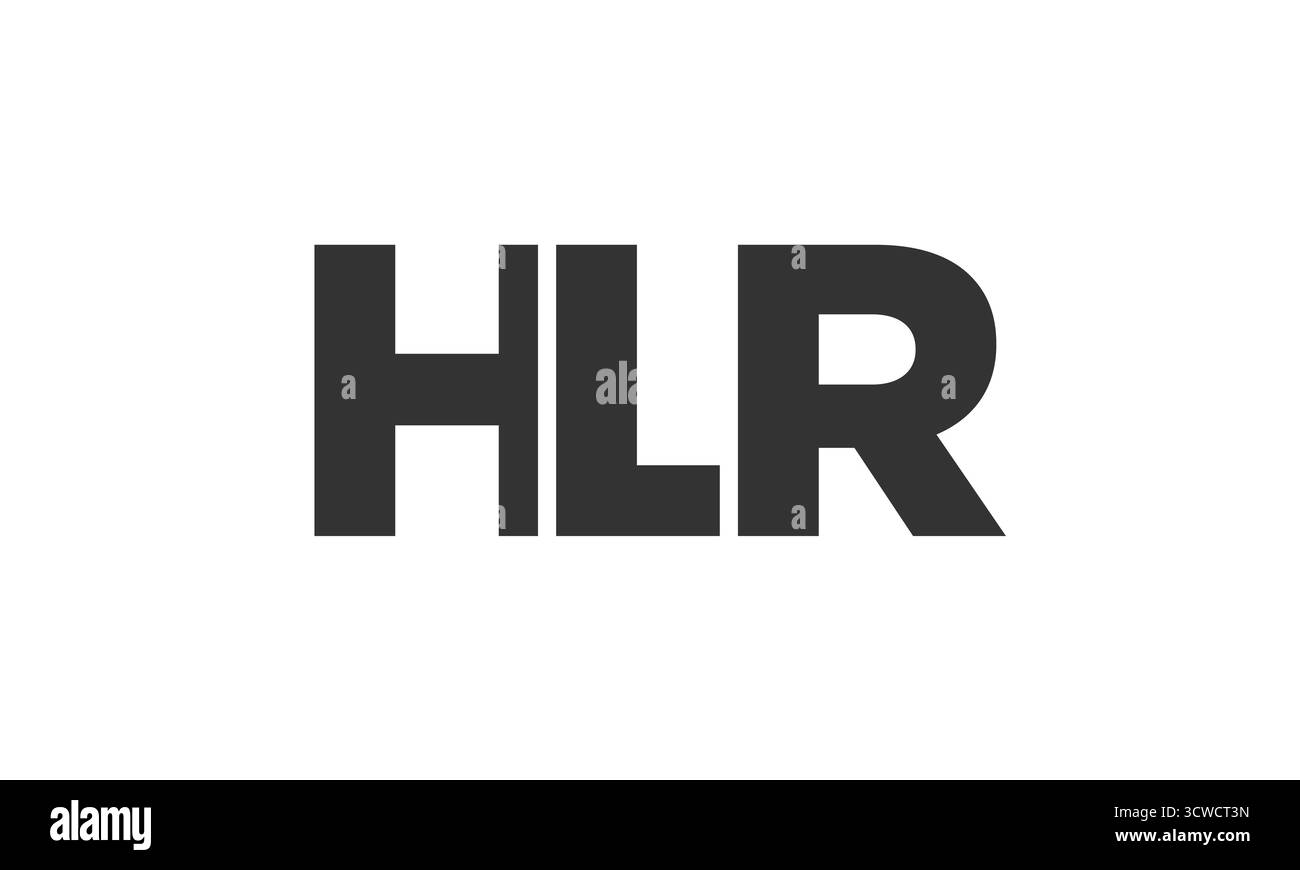 HLR logo design template with strong and modern bold text. Initial ...