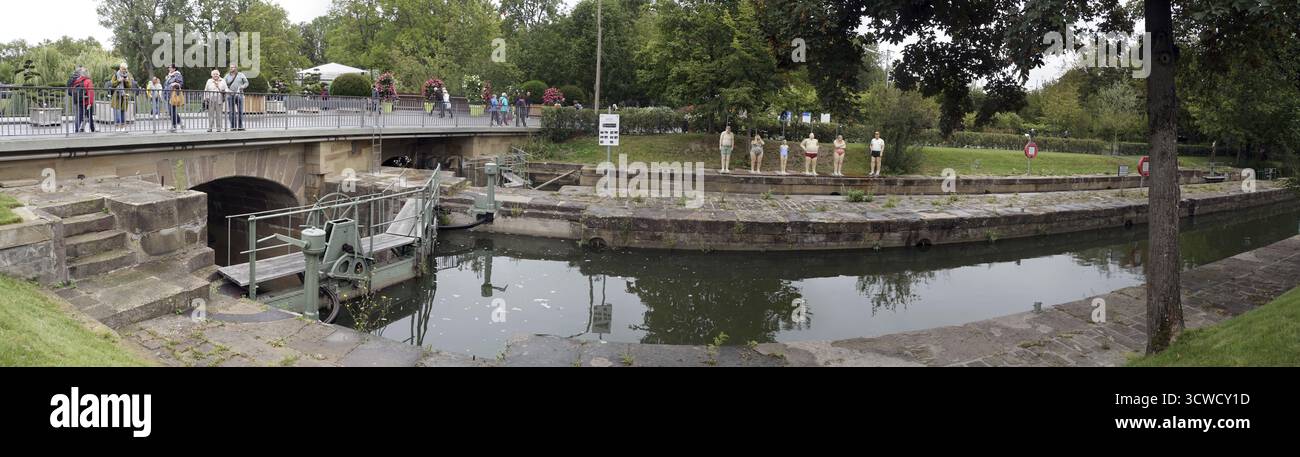 Federal Garden Show (BUGA 2019) on the Neckar Island - Lock on the ...